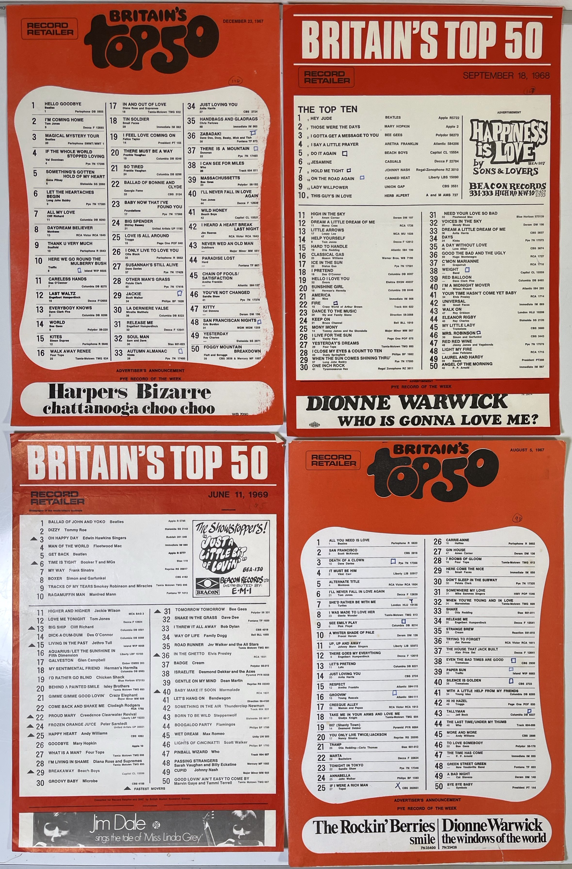 Lot 261 - THE BEATLES - ORIGINAL RECORD RETAILER