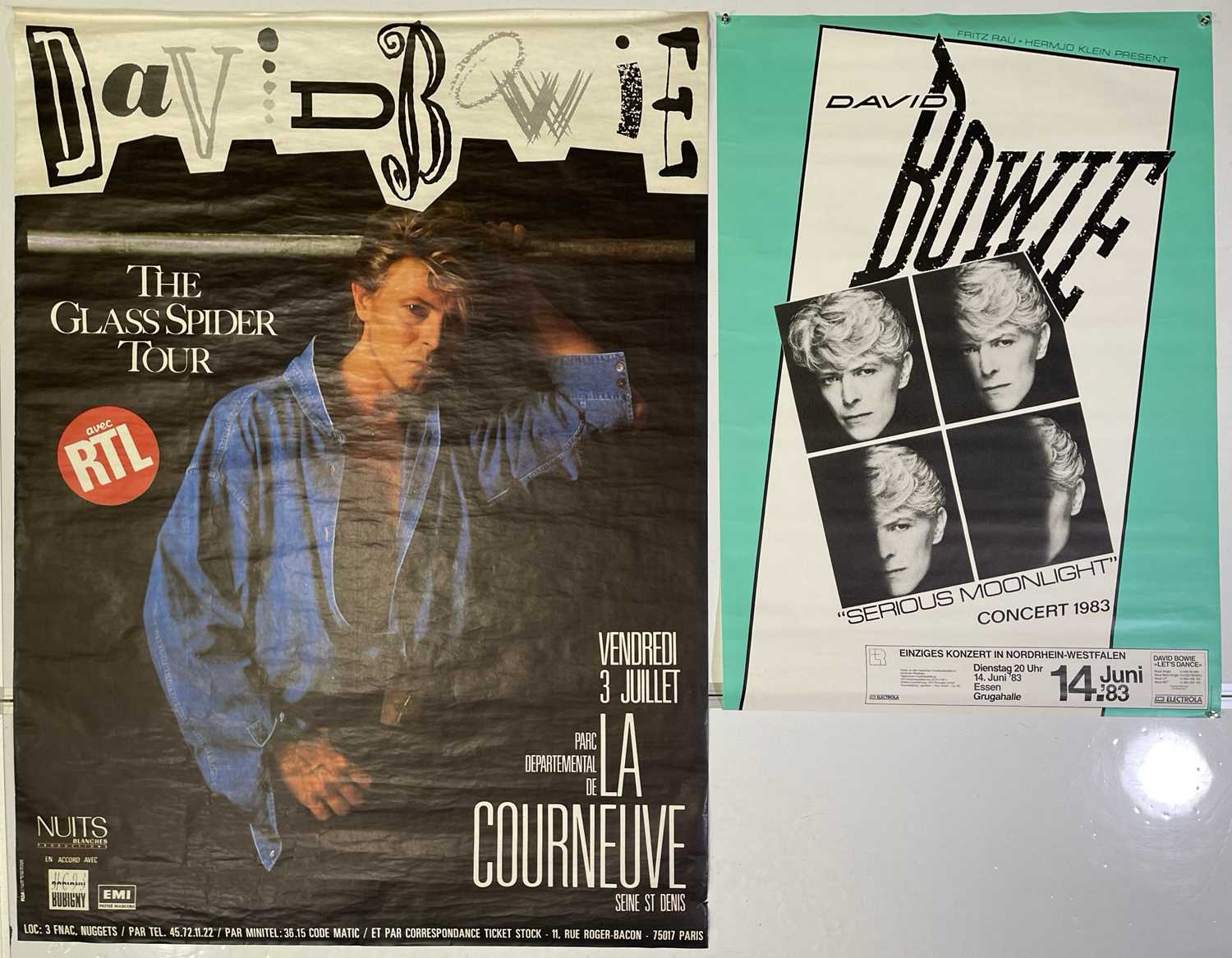 Lot 466 - DAVID BOWIE - LET'S DANCE AND GLASS SPIDER