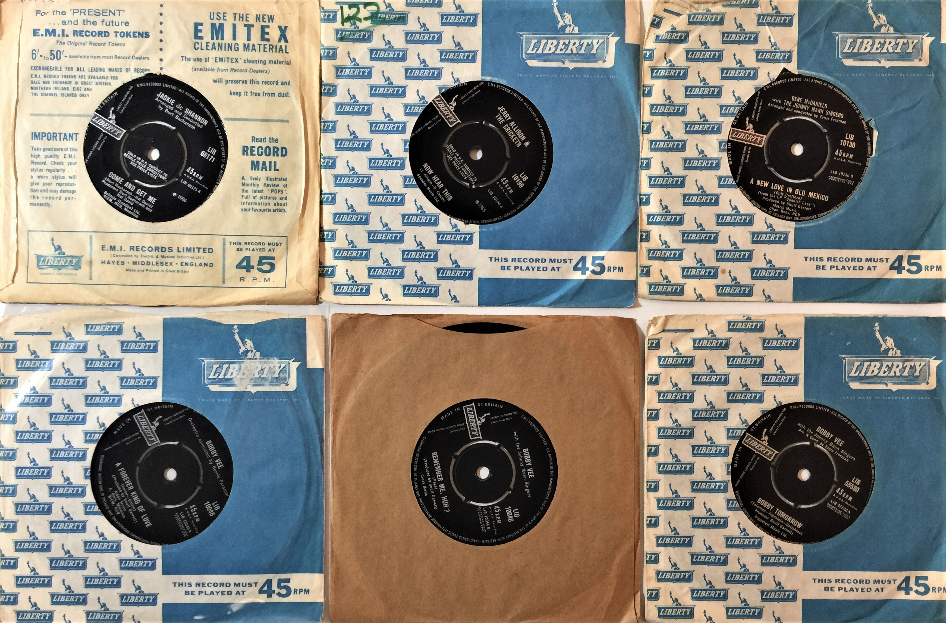 Lot 349 - LIBERTY RECORDS - 60s 7" COLLECTION (WITH