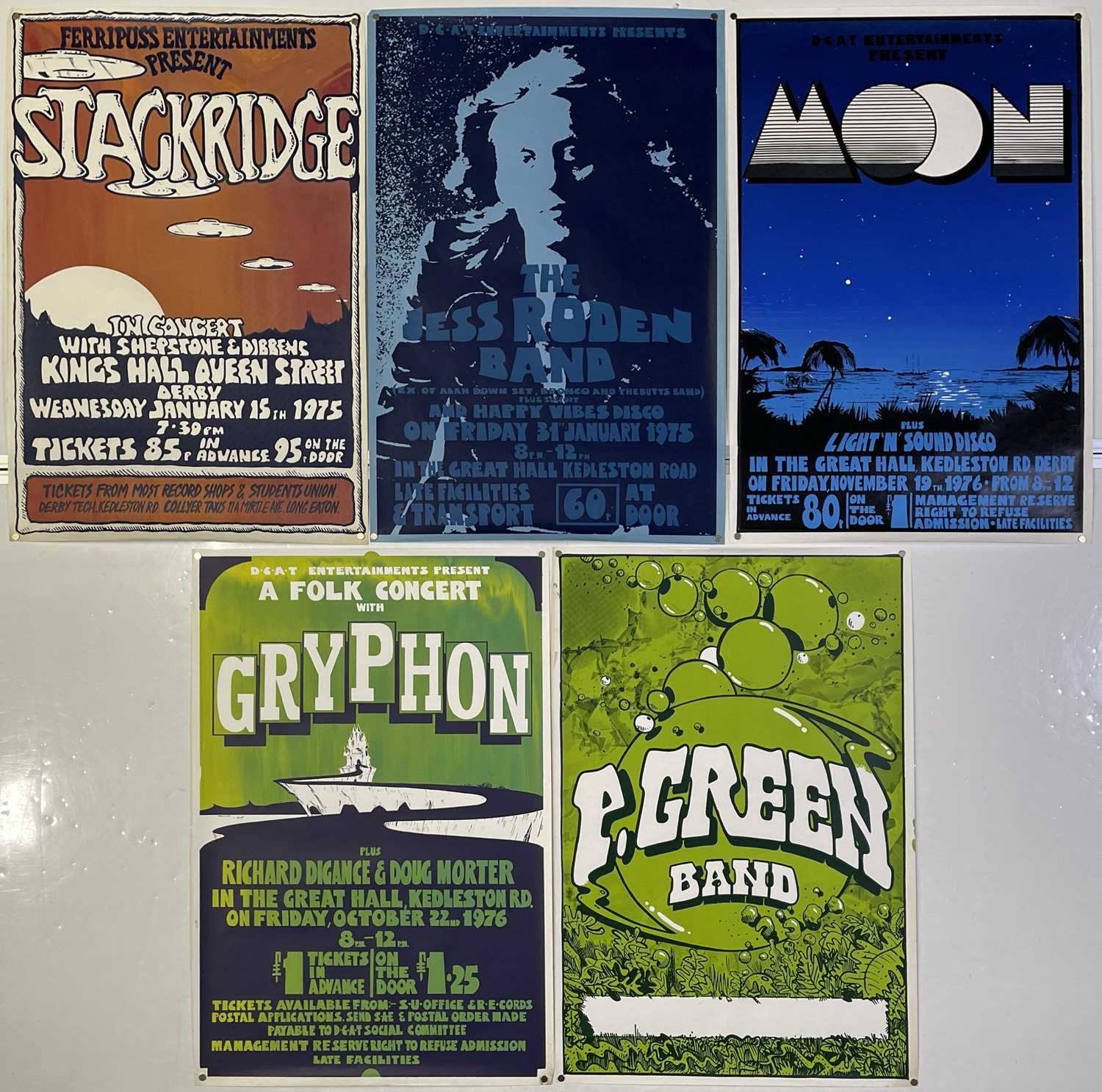 Lot 190 - C 1970S DERBY CONCERT POSTER COLLECTION INC