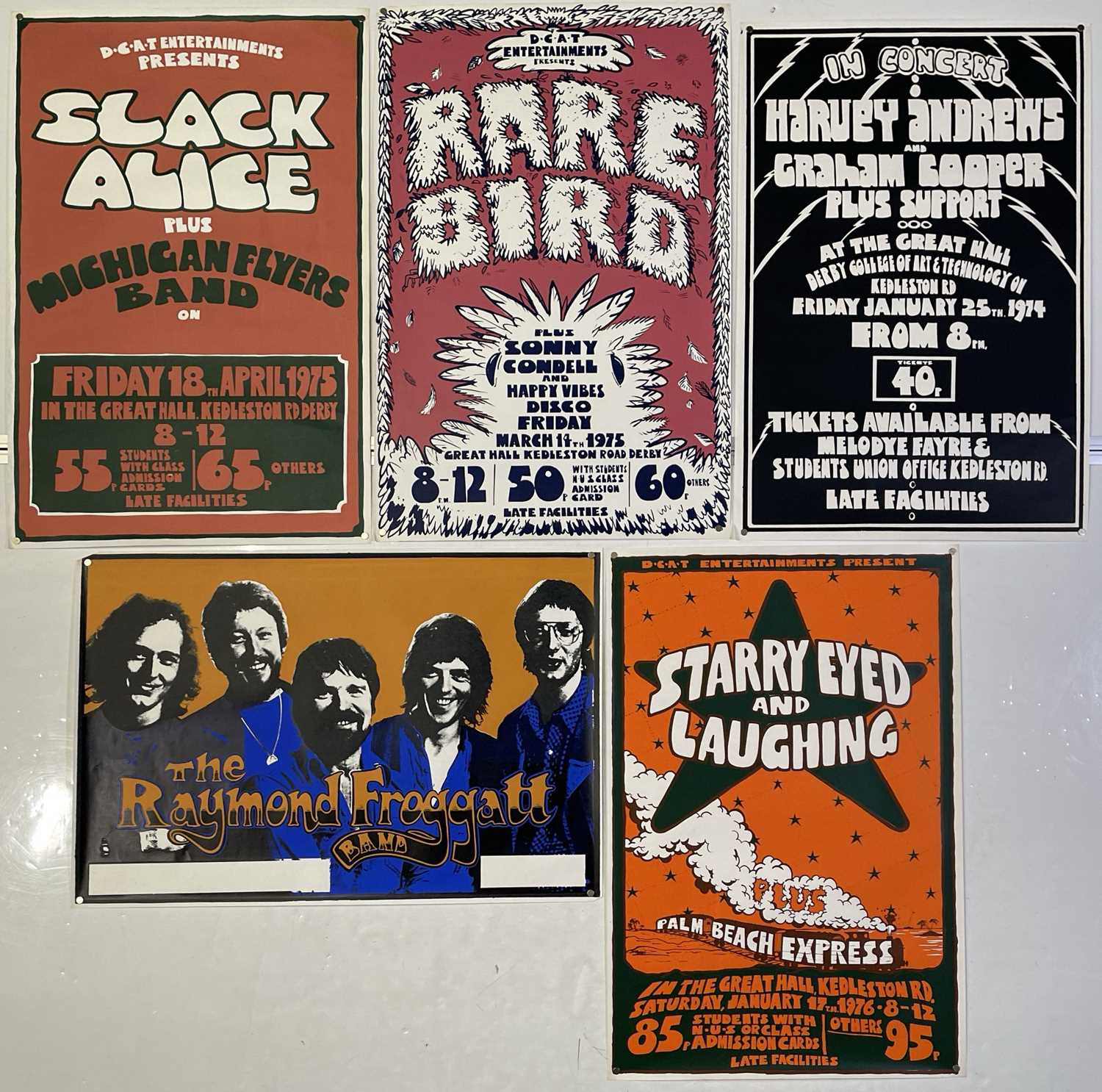 Lot 192 - C 1970S DERBY CONCERT POSTER COLLECTION INC