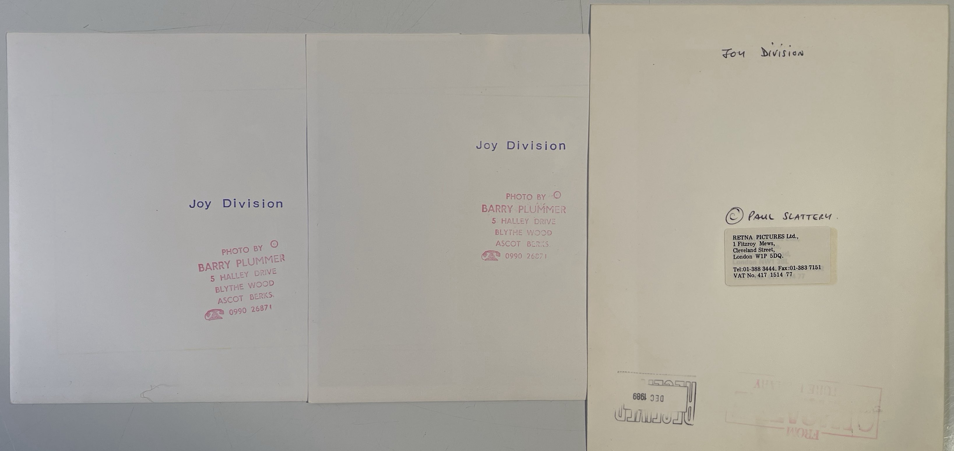 Lot 499 - JOY DIVISION - VINTAGE PRESS PHOTOS WITH
