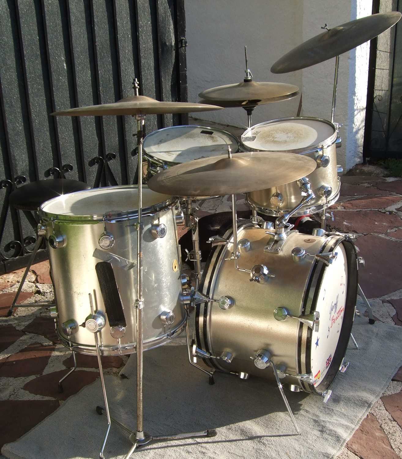 Lot 380 - GEOFFREY BRITTON'S DRUM KIT AS USED ON WINGS