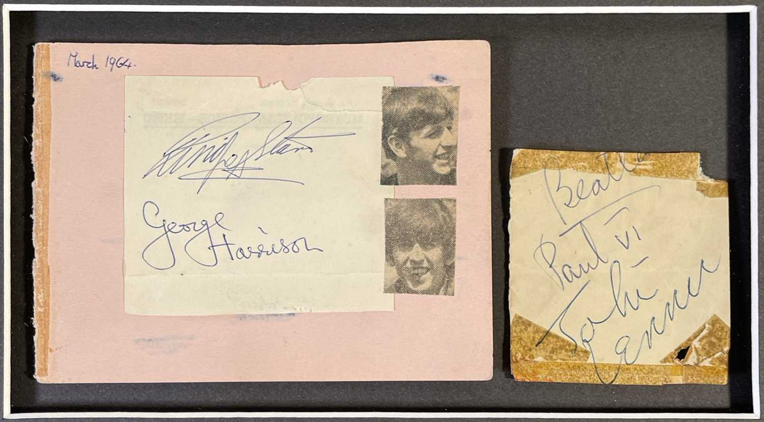 Lot 455 - THE BEATLES - ALL FOUR AUTOGRAPHS IN FRAMED