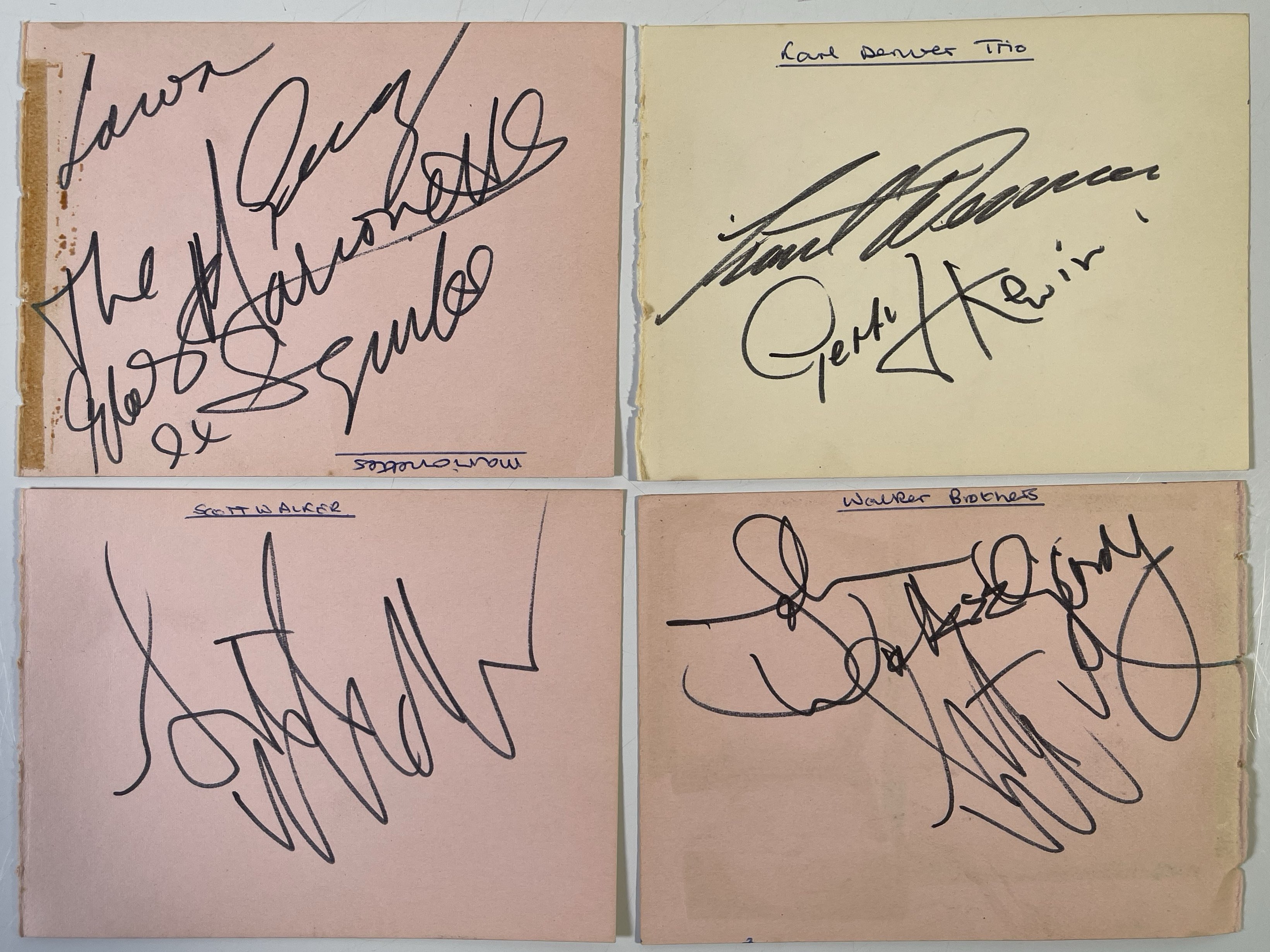 Lot 330 - 1960S STARS - SIGNED AUTOGRAPH BOOK PAGES