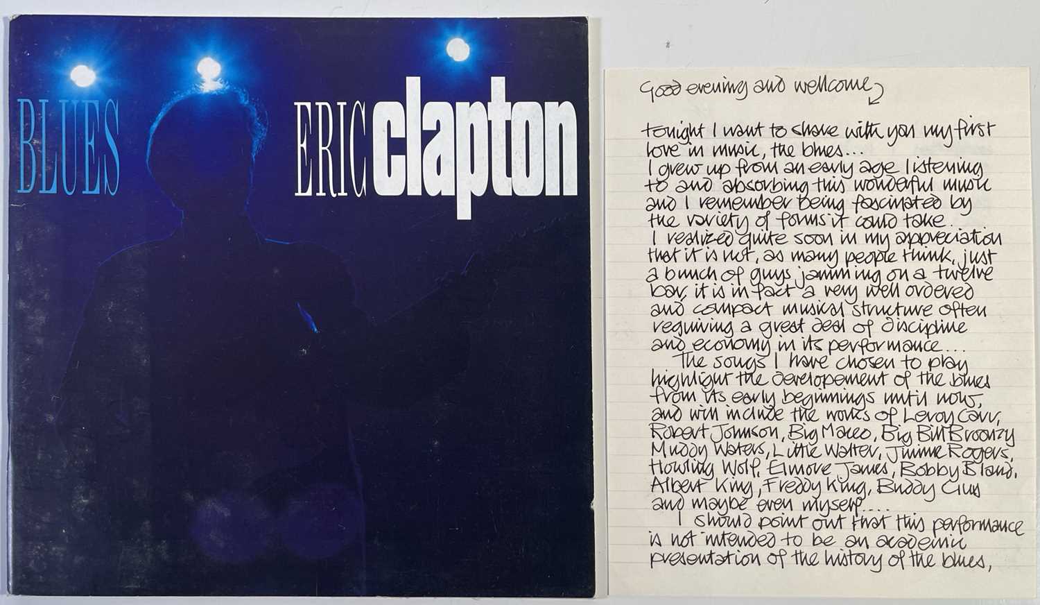 Lot 461 - ERIC CLAPTON - HANDWRITTEN LETTER USED IN