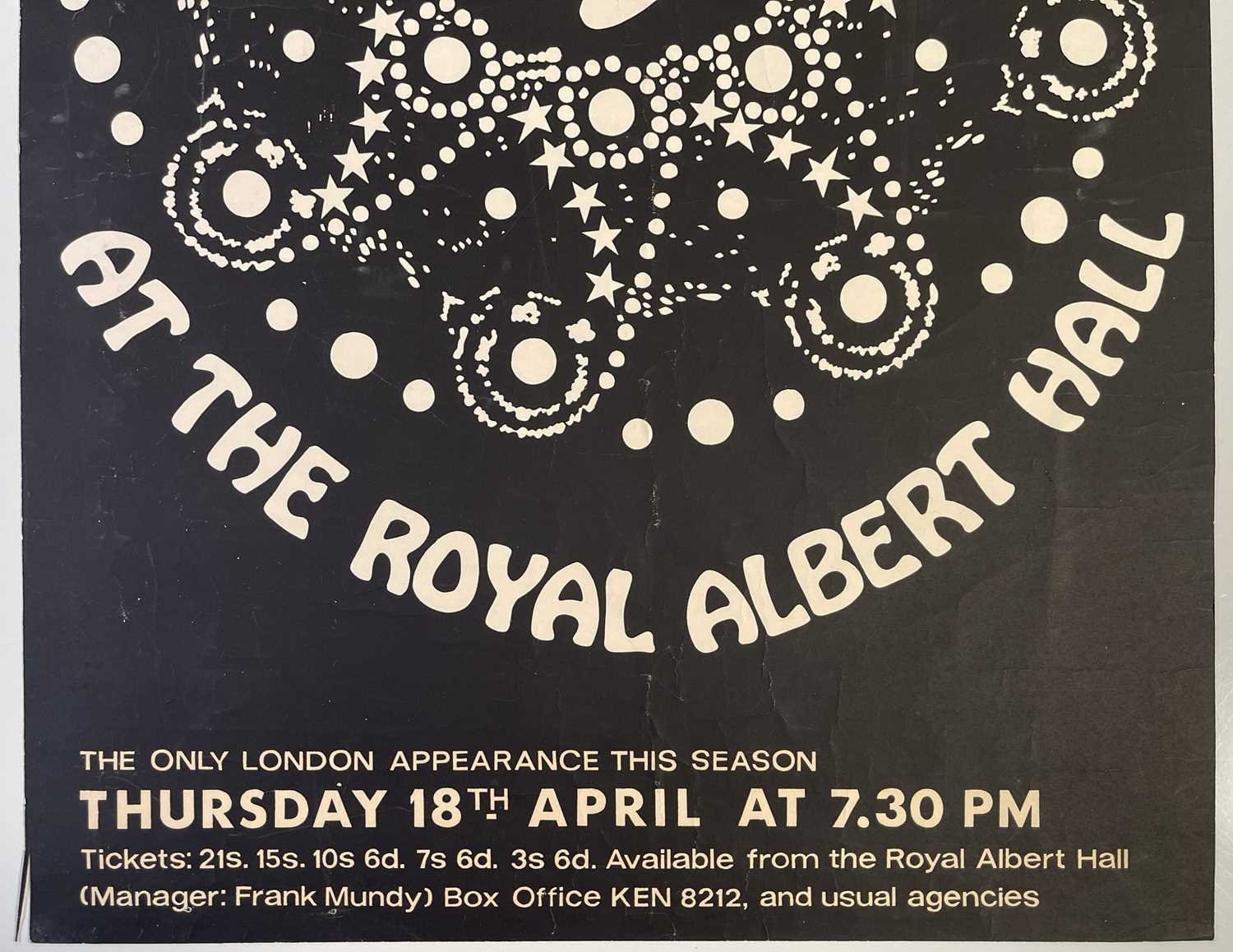 Lot 397 - JULIE FELIX - 1968 ROYAL ALBERT HALL POSTER.