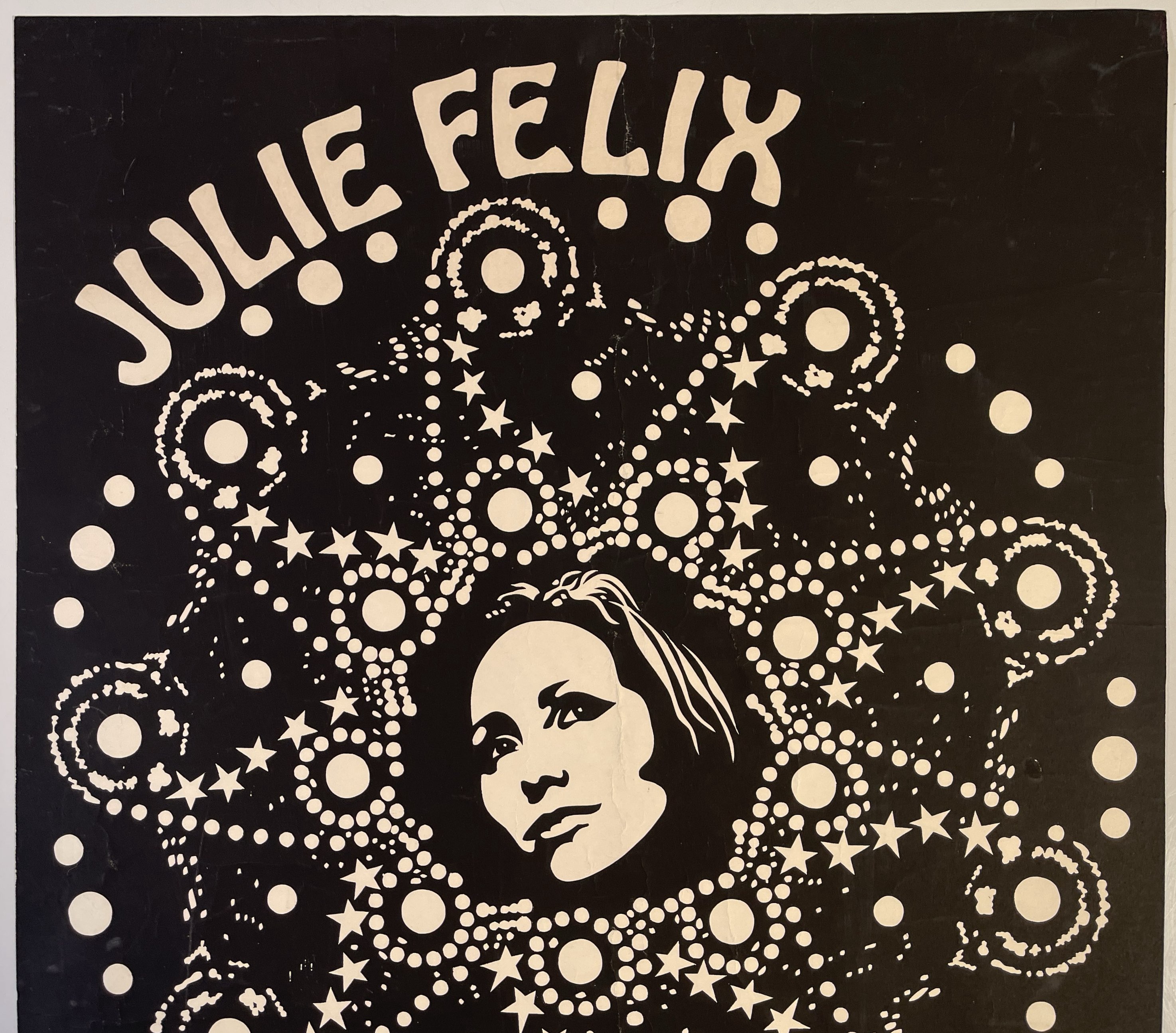 Lot 397 - JULIE FELIX - 1968 ROYAL ALBERT HALL POSTER.