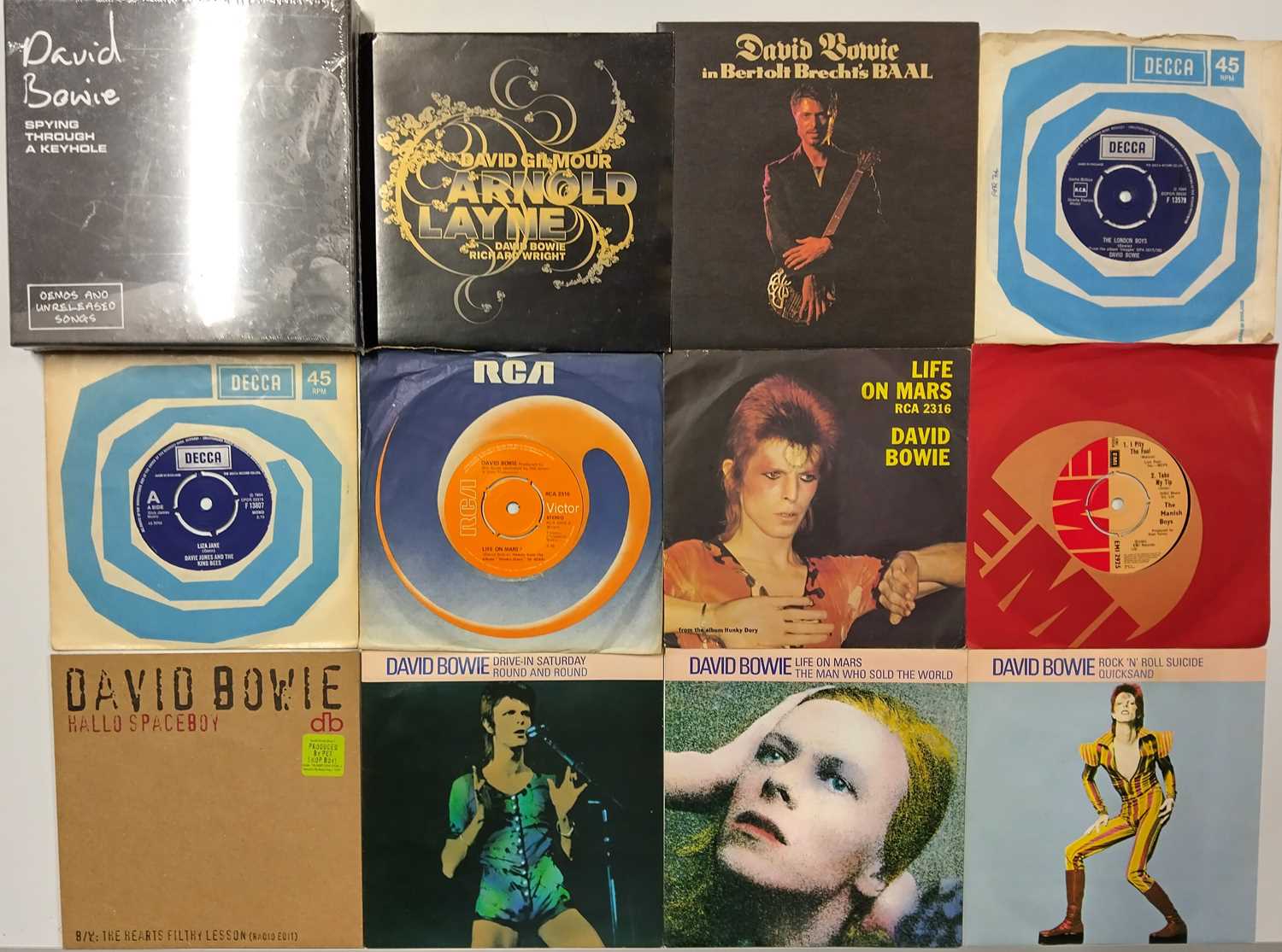 Lot 115 - DAVID BOWIE - 7" SINGLES ARCHIVE (INC BOX