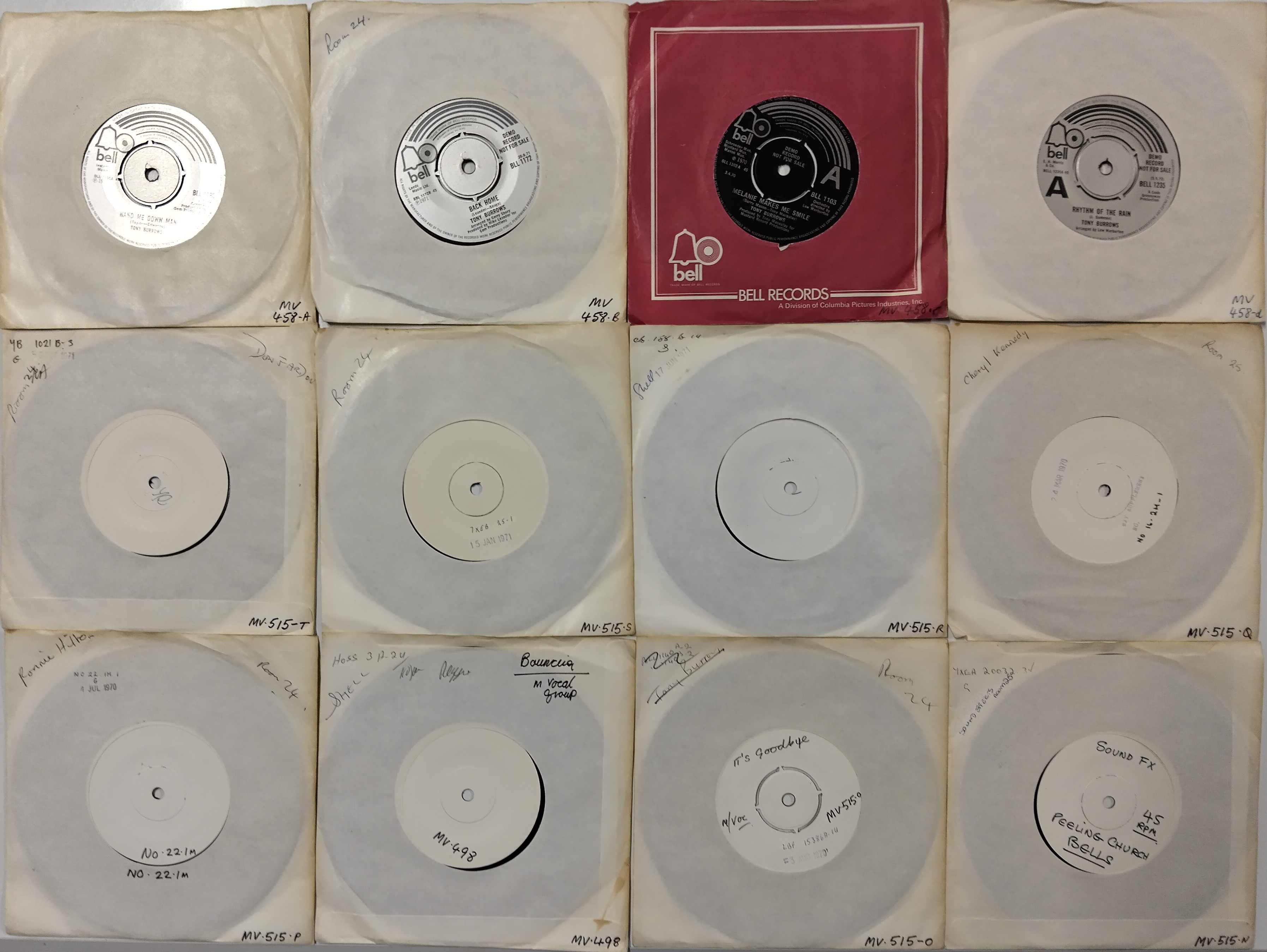 Lot 1025 - 7" WHITE LABEL/ TEST PRESSINGS/ ACETATE