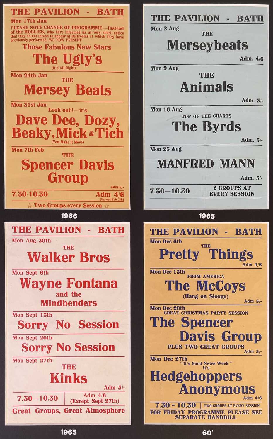 Lot 125 - BATH PAVILION - 1960S HANDBILL COLLECTION.