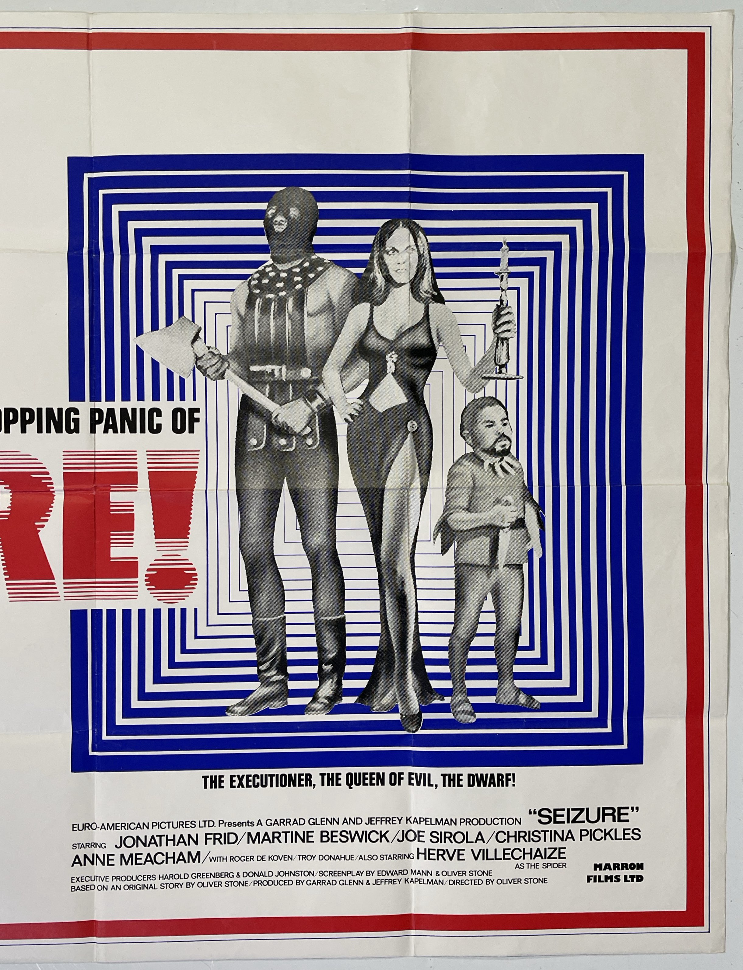 Lot 243187 - SEIZURE (1974) - ORIGINAL UK QUAD POSTER.