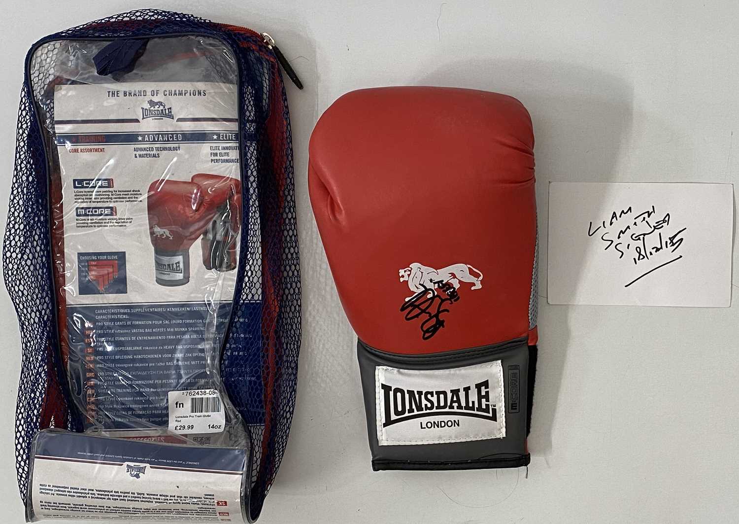 Lot 375 - BOXING MEMORABILIA - SIGNED GLOVES INC CARL