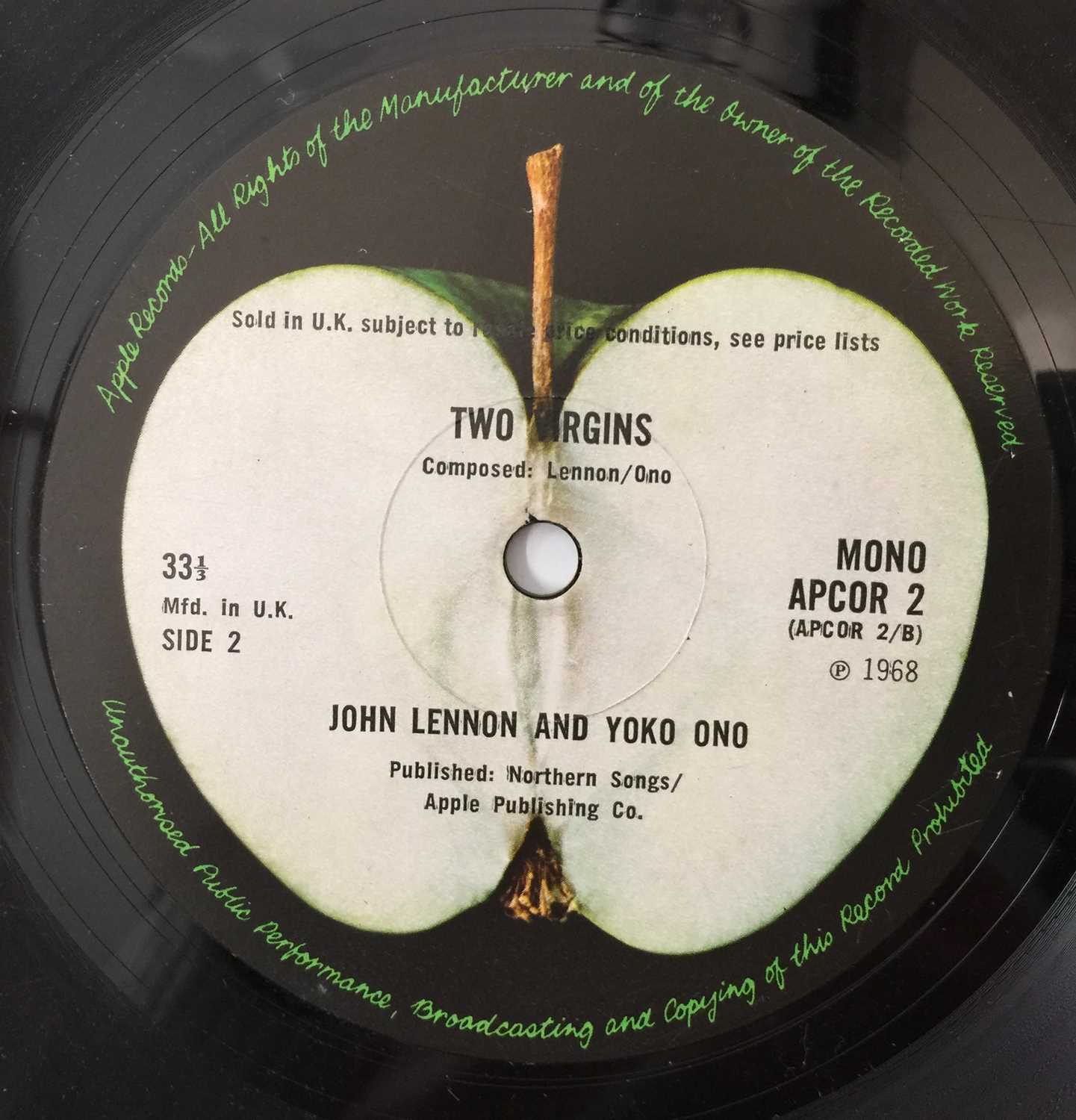 Lot 327 - JOHN LENNON AND YOKO ONO - TWO VIRGINS LP
