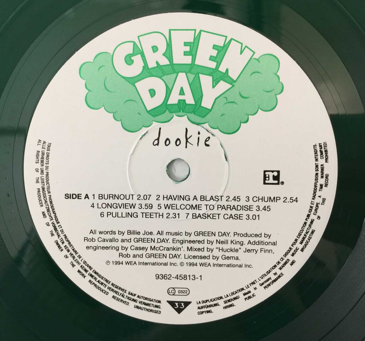 Lot 181 - GREEN DAY - DOOKIE LP (LIMITED EDITION