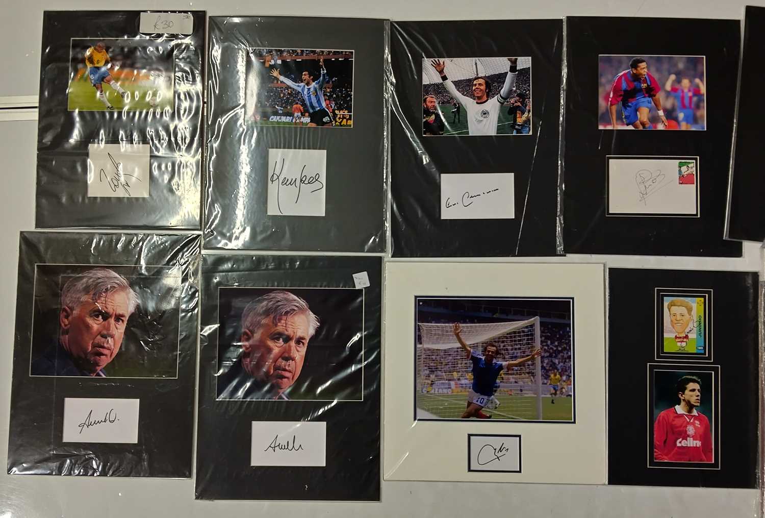 Lot 420 - FOOTBALL MEMORABILIA - LEGENDS SIGNED ITEMS.