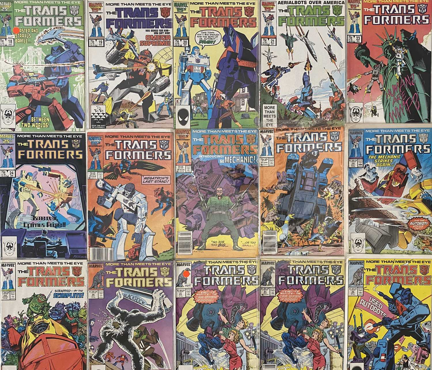 Lot 130 - THE TRANSFORMERS MARVEL COMICS.