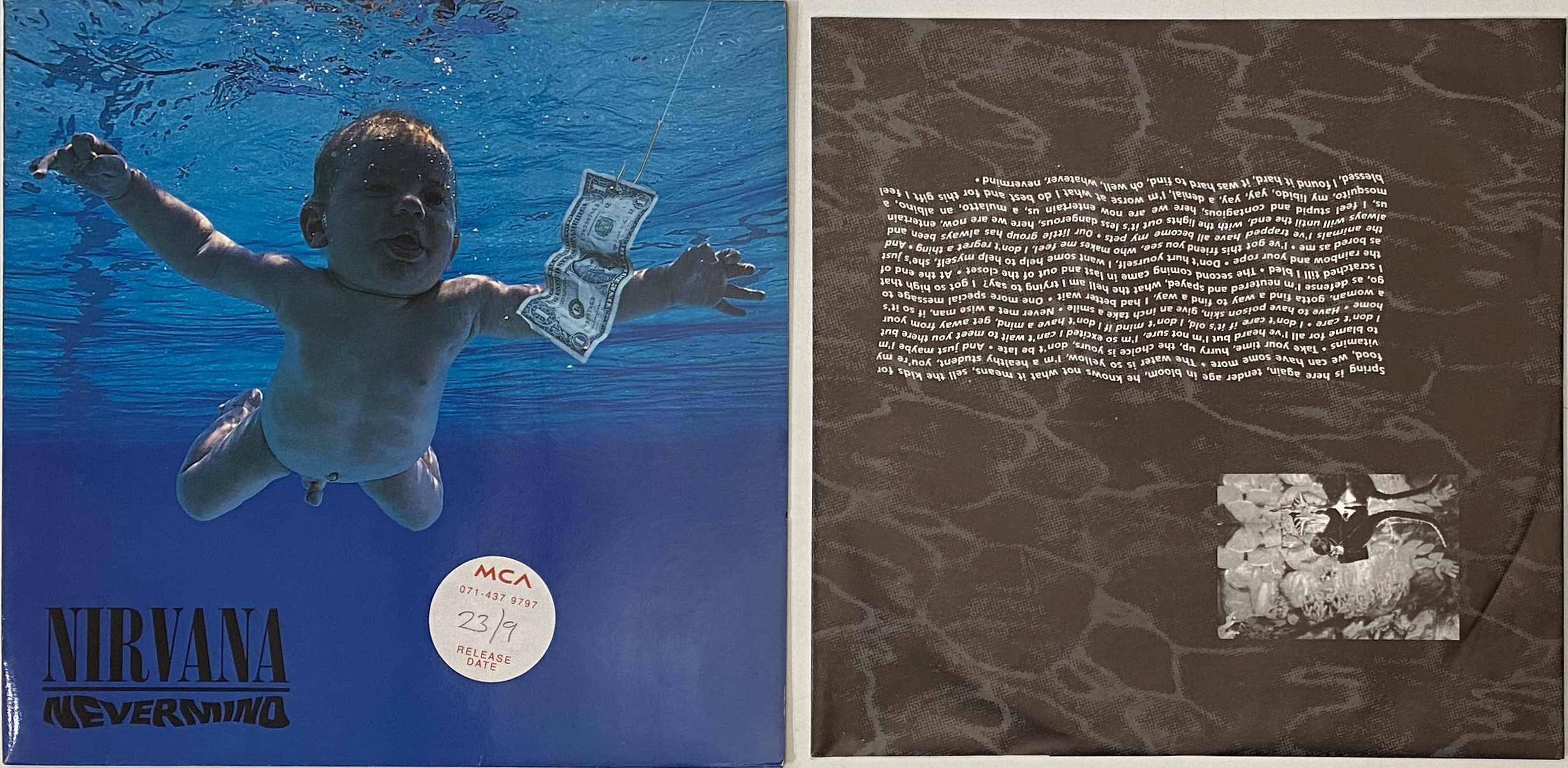 Lot 1 - NIRVANA - NEVERMIND/ SMELLS LIKE TEEN SPIRIT
