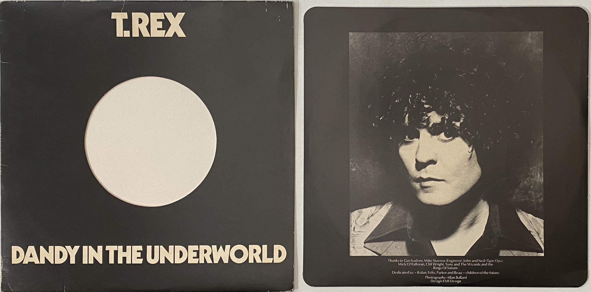 Lot 3 - T REX - DANDY IN THE UNDERWORLD LP - WITH