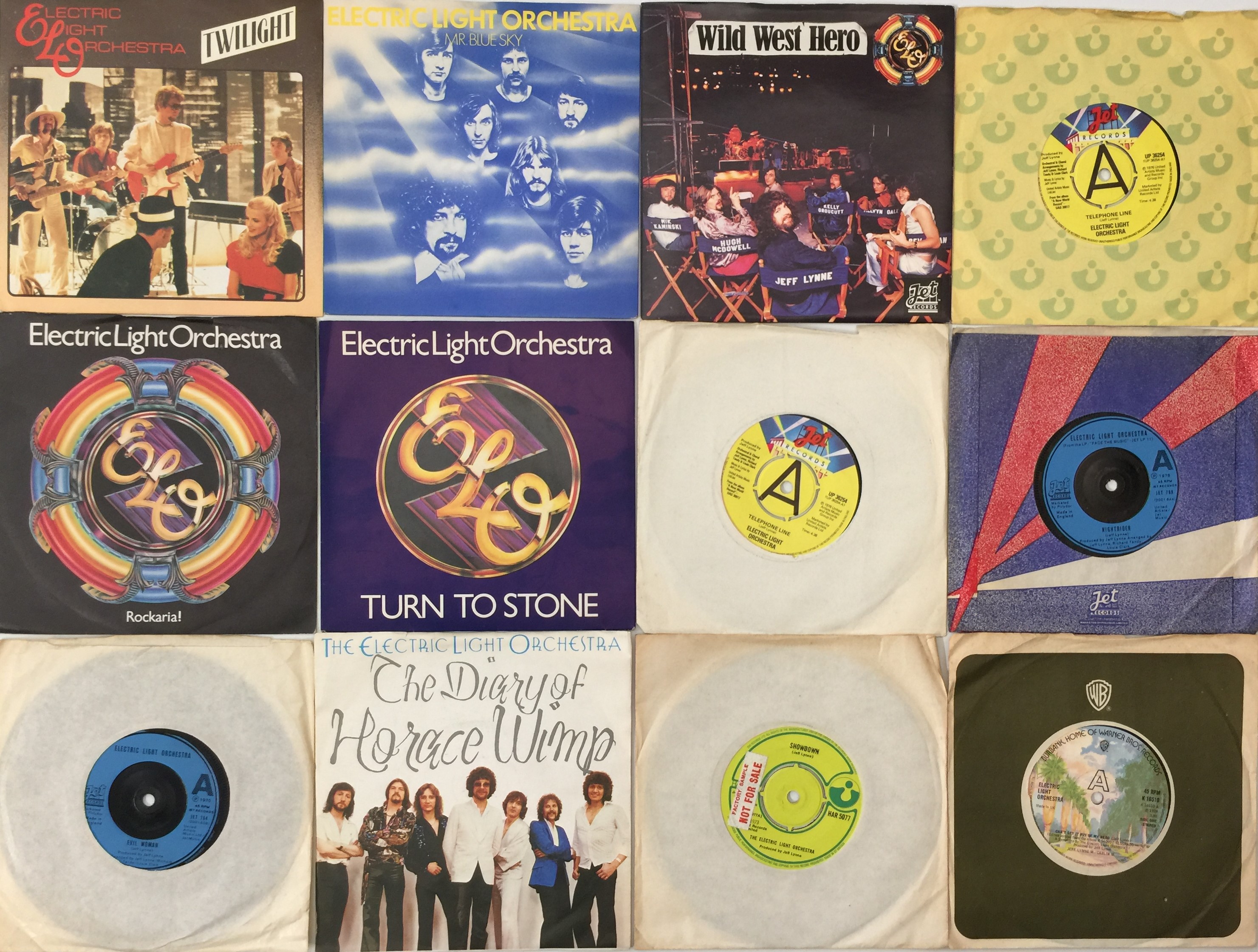 Lot 34 - THE MOVE/ ELO - 7" COLLECTION (INC DEMOS)
