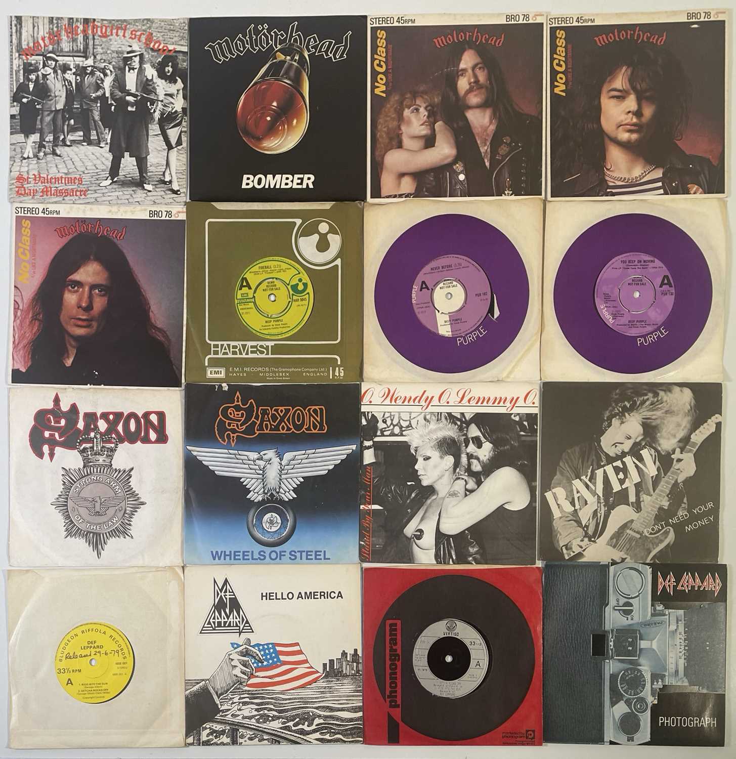 Lot 184 - HEAVY ROCK & METAL - 7" PACK (INC PROMOS)