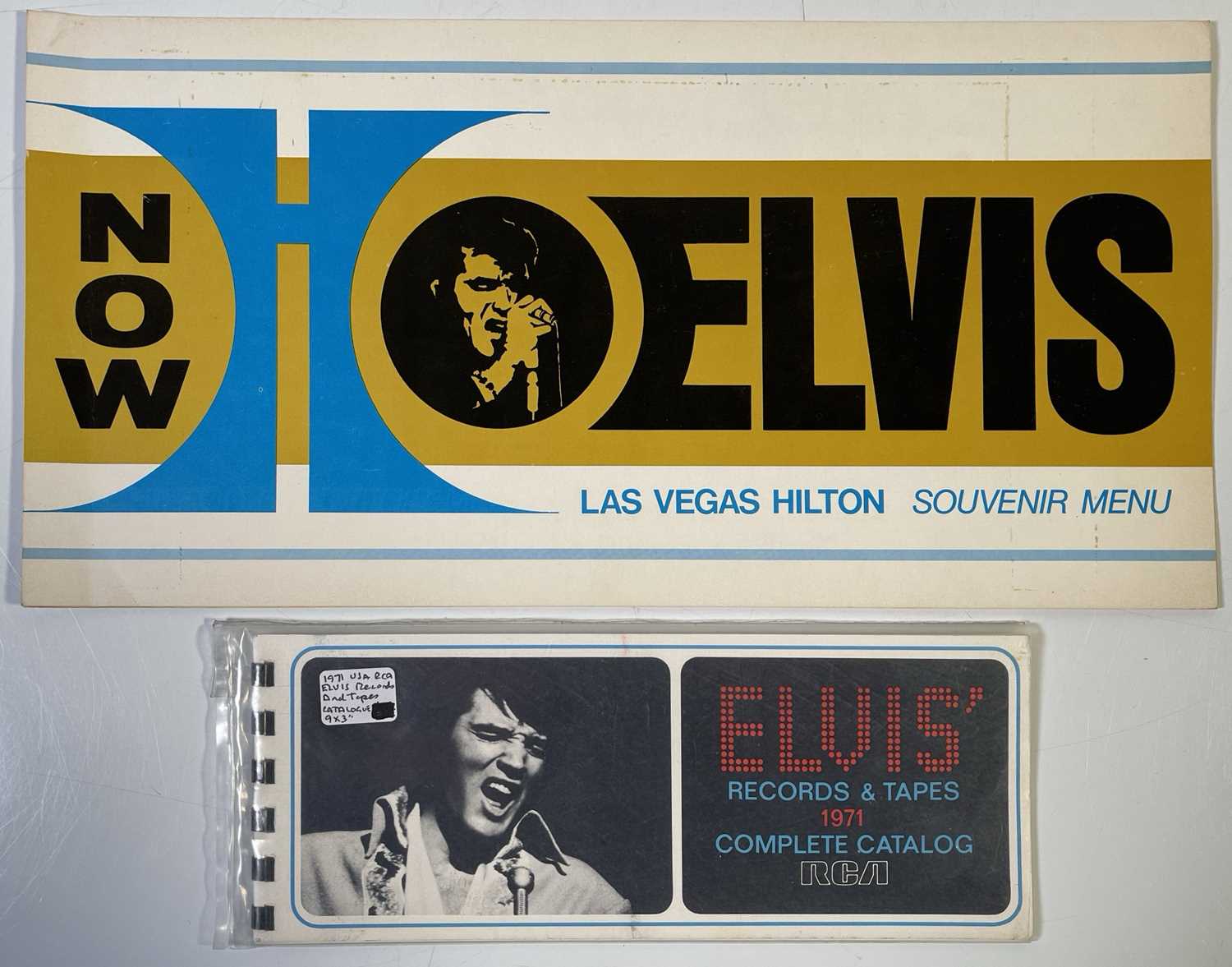 Lot 353 - ELVIS PRESLEY - ORIGINAL VEGAS MENU AND RCA