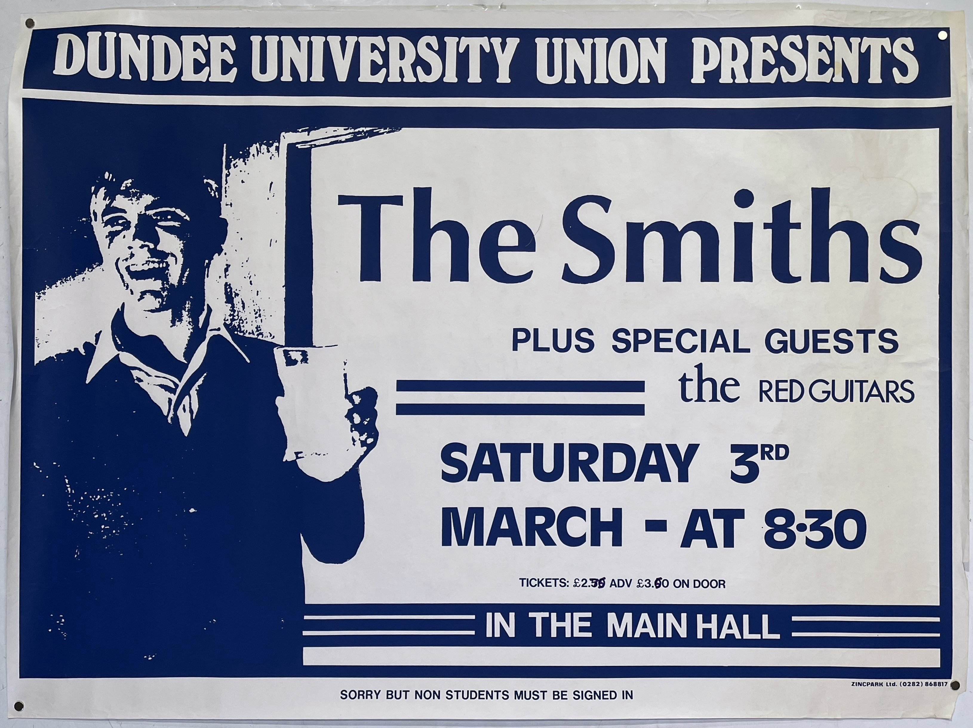 Lot 67 - THE SMITHS - ORIGINAL DUNDEE 1984 CONCERT