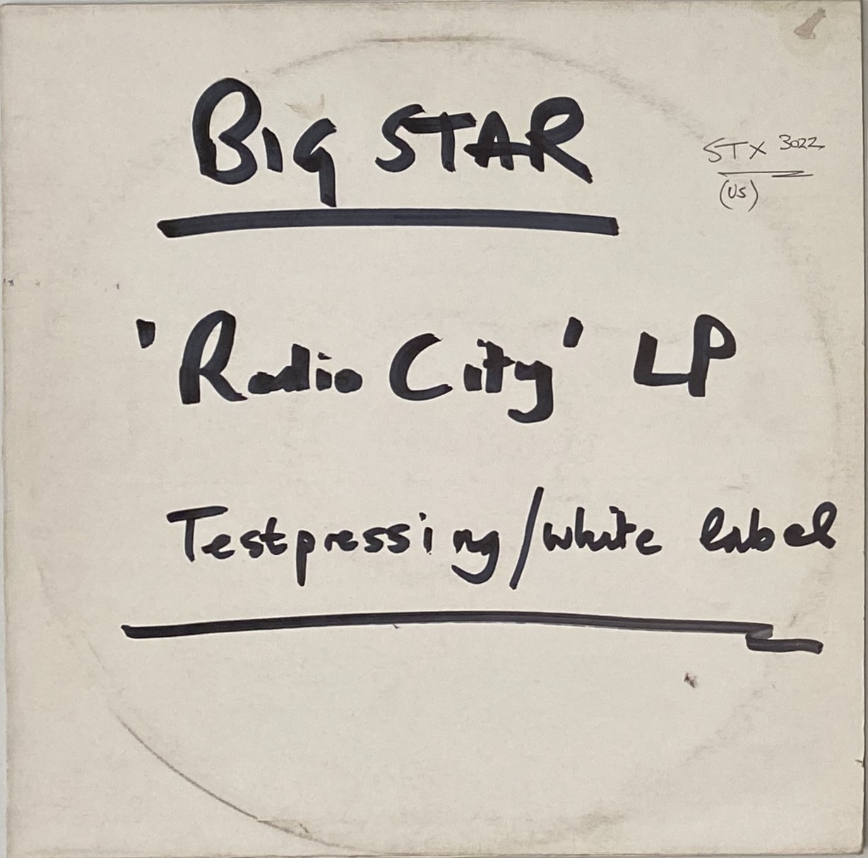 Lot 171 - BIG STAR - #1 RECORD/ RADIO CITY LP (WHITE