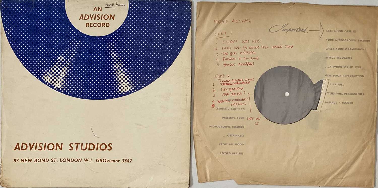 Lot 186 - THE MOVE - S/T LP ACETATE (ADVISION STUDIOS)