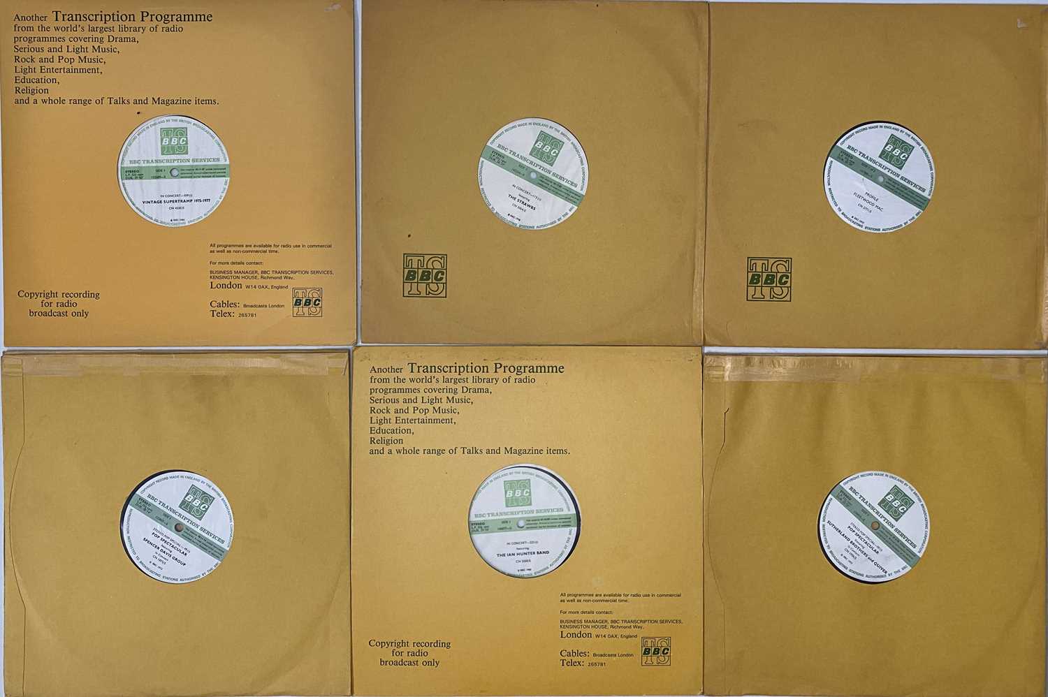 Lot 298 - ROCK - BBC TRANSCRIPTION DISCS - LP PACK