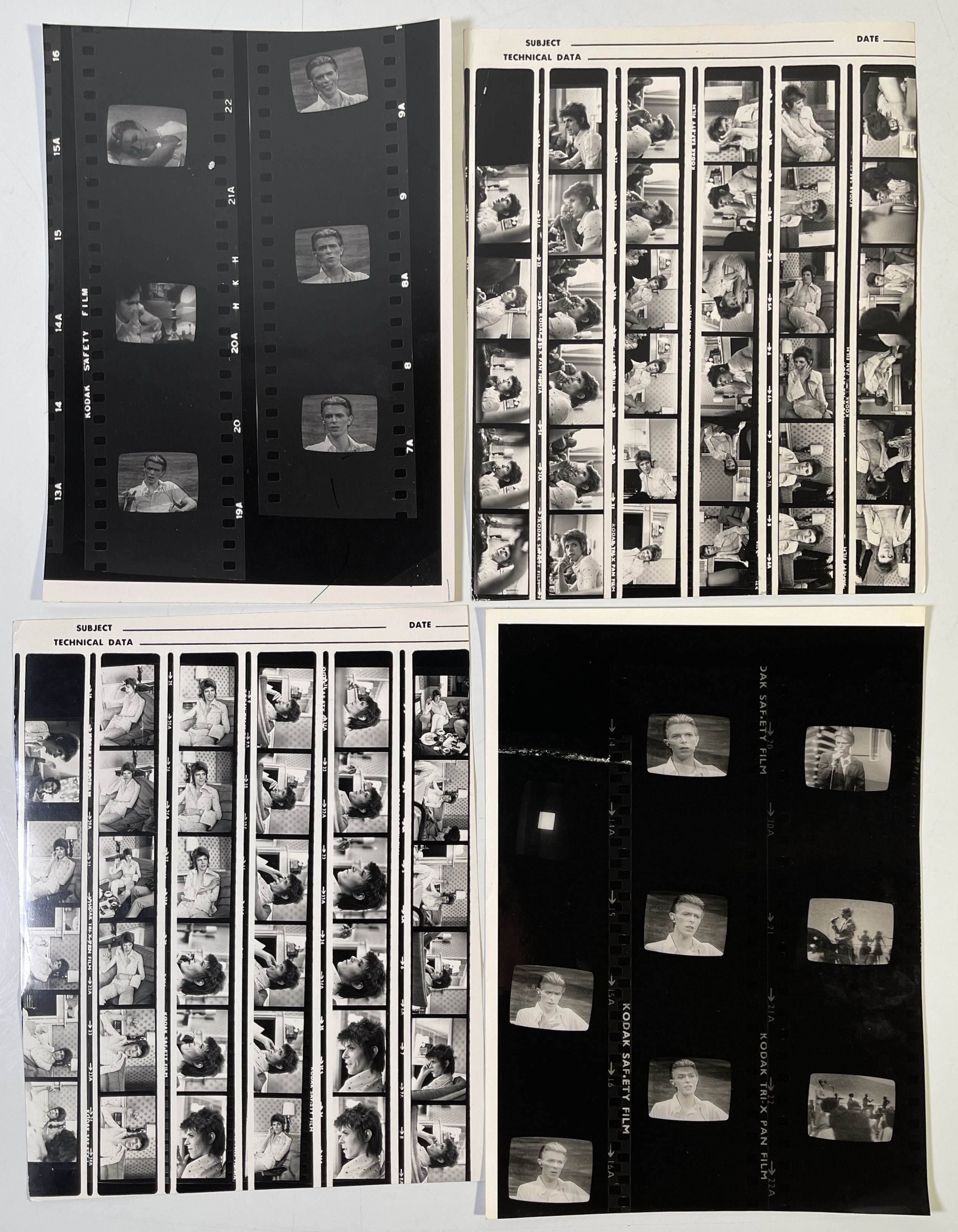 Lot 443 - DAVID BOWIE - ORIGINAL CONTACT SHEETS.