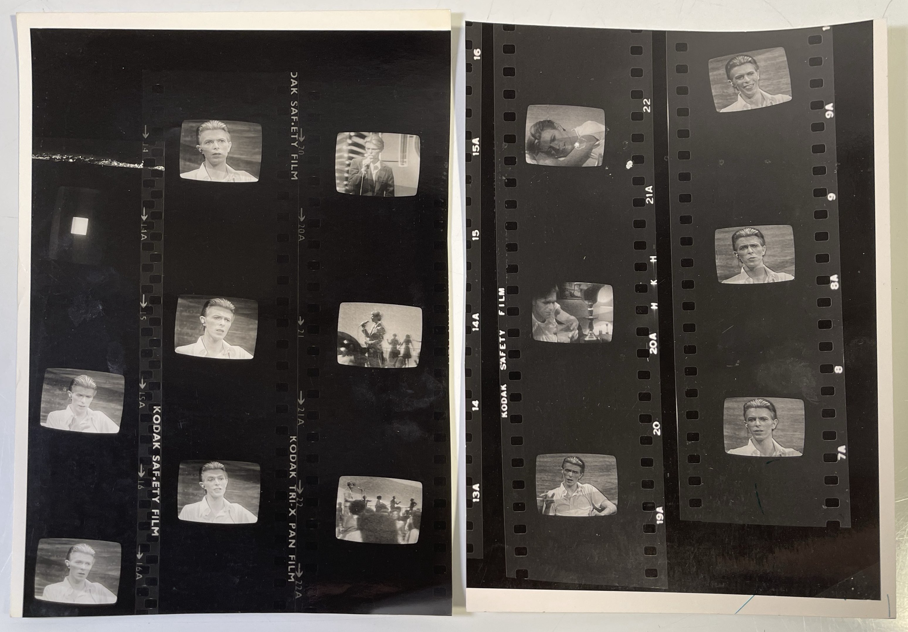 Lot 443 - DAVID BOWIE - ORIGINAL CONTACT SHEETS.