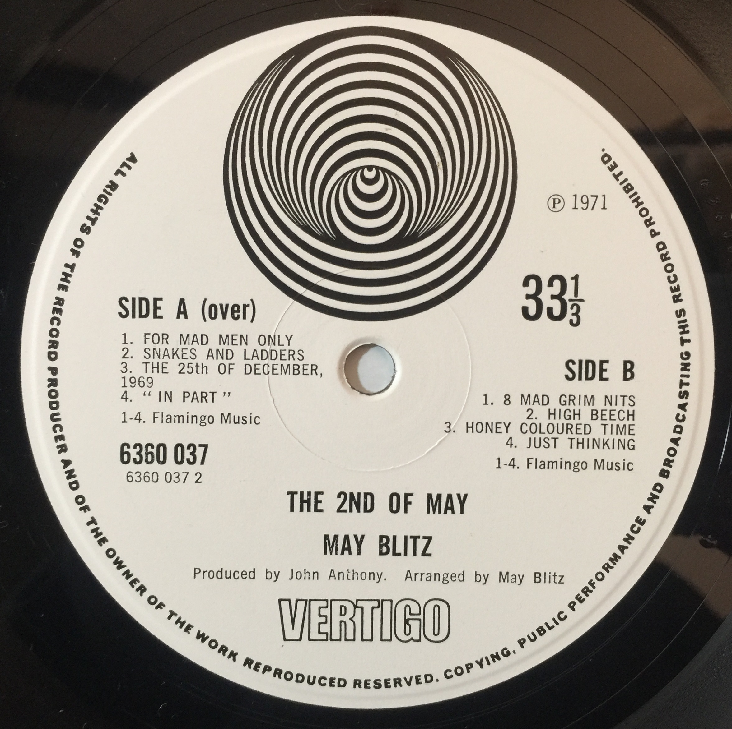 Lot 17 - MAY BLITZ - THE SECOND OF MAY LP (ORIGINAL UK