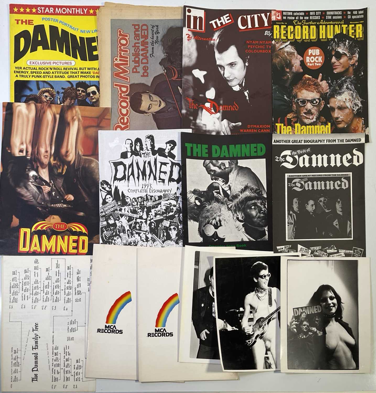 Lot 468 - PUNK MEMORABILIA - THE DAMNED - MEMORABILIA