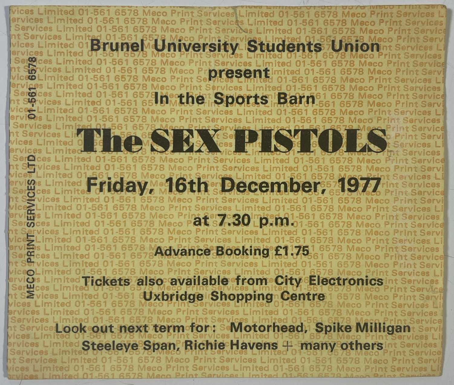 Lot 557 The Sex Pistols Original 1977 Brunel