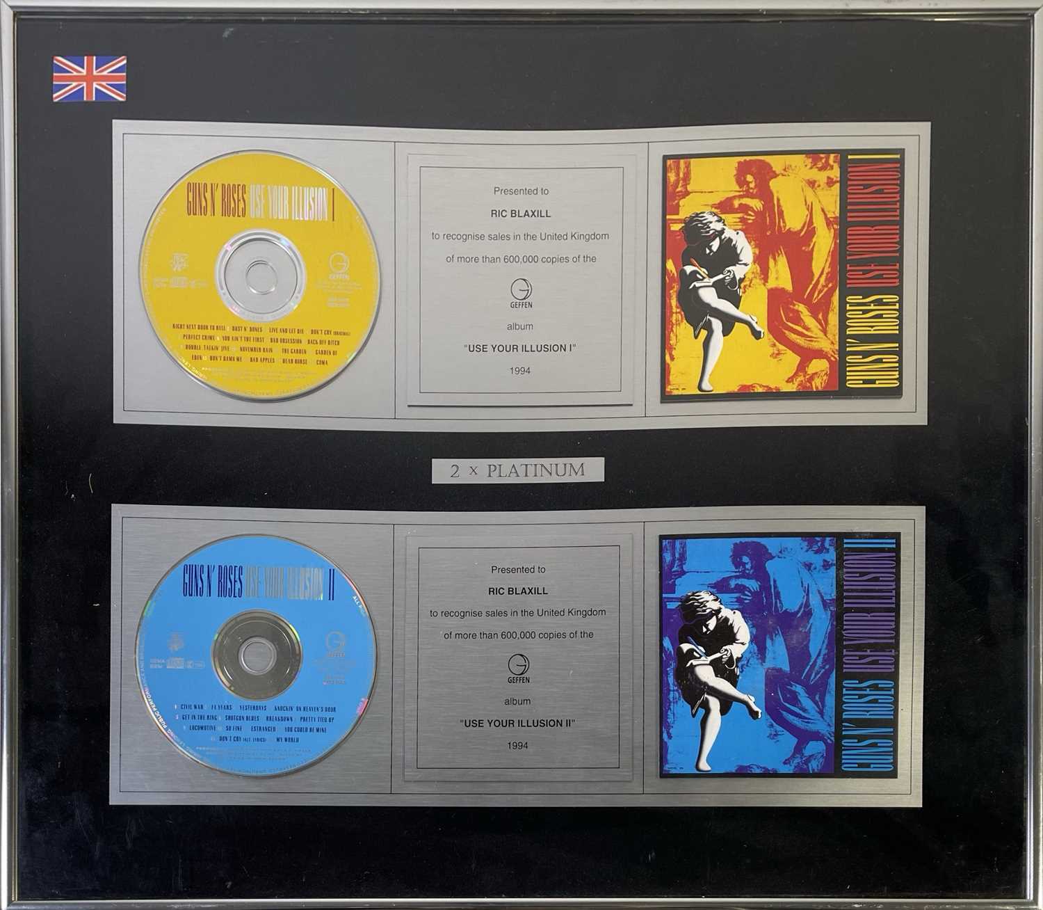 Lot 314 - GUNS 'N ROSES - ORIGINAL DOUBLE PLATINUM