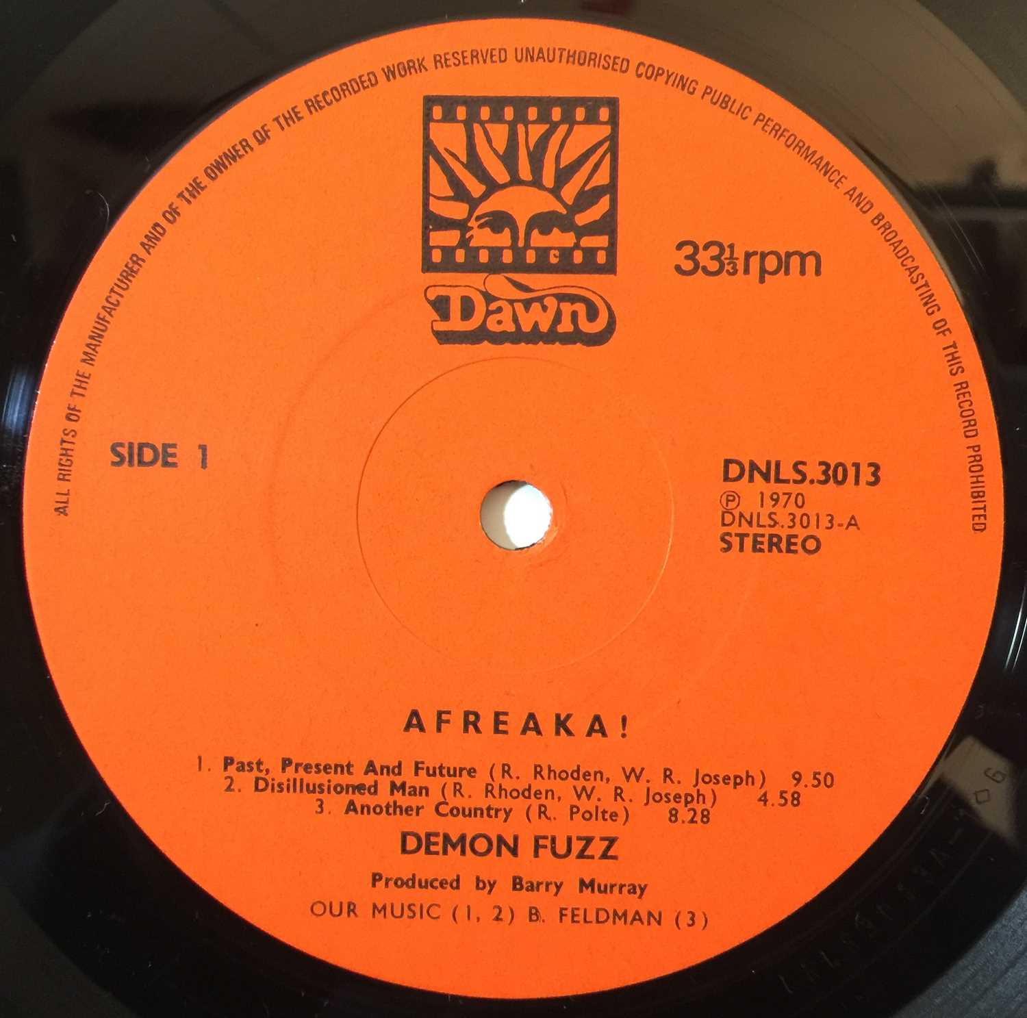 Lot 26 - DEMON FUZZ - AFREAKA! LP (ORIGINAL UK