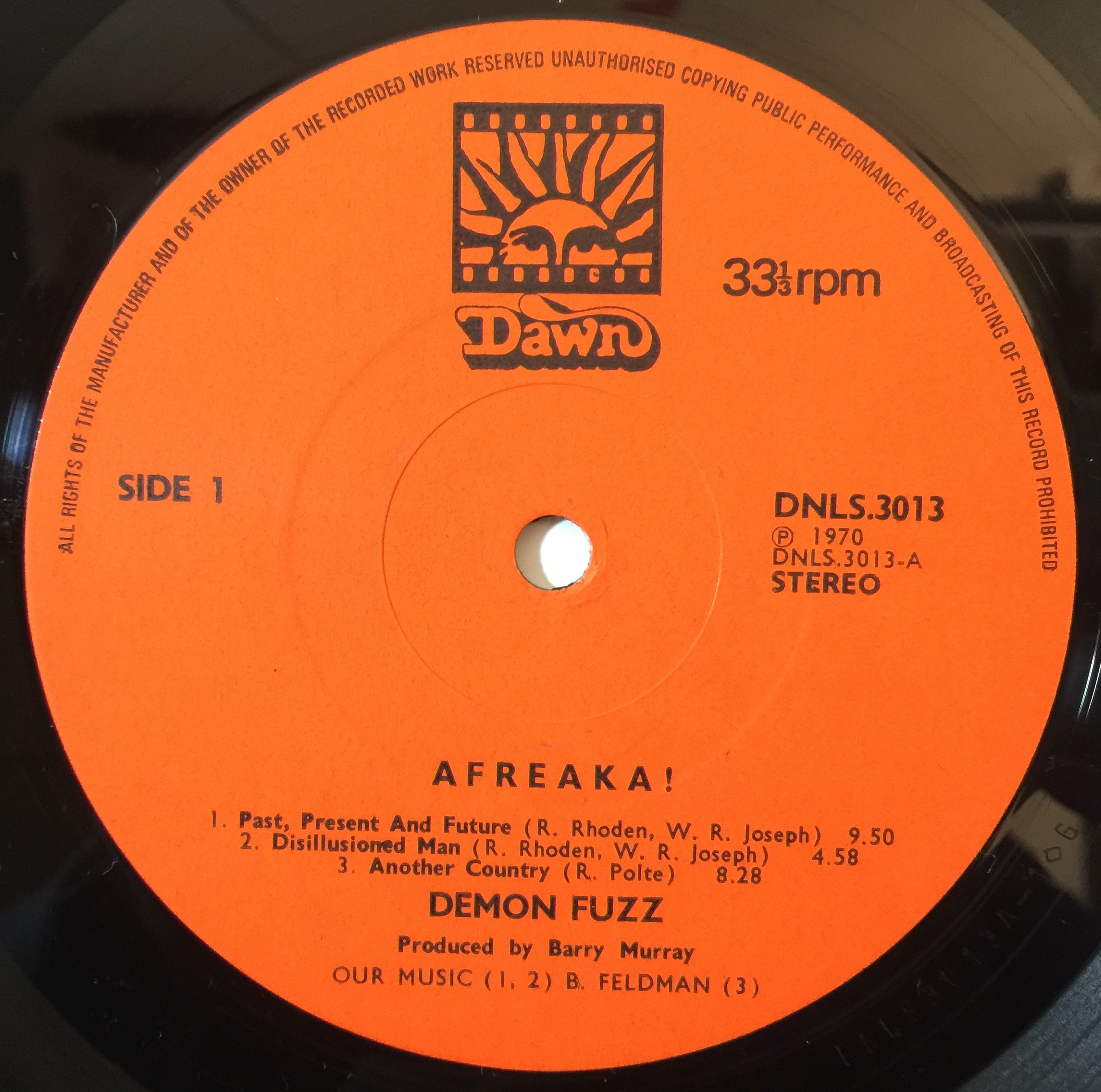 Lot 26 - DEMON FUZZ - AFREAKA! LP (ORIGINAL UK