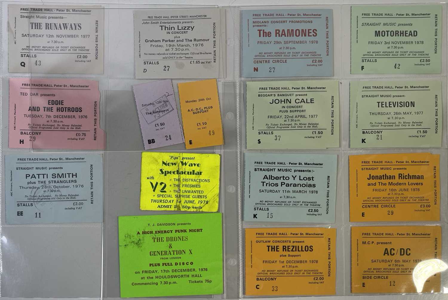 Lot 127 - TICKET COLLECTION INC PUNK / MANCHESTER FREE