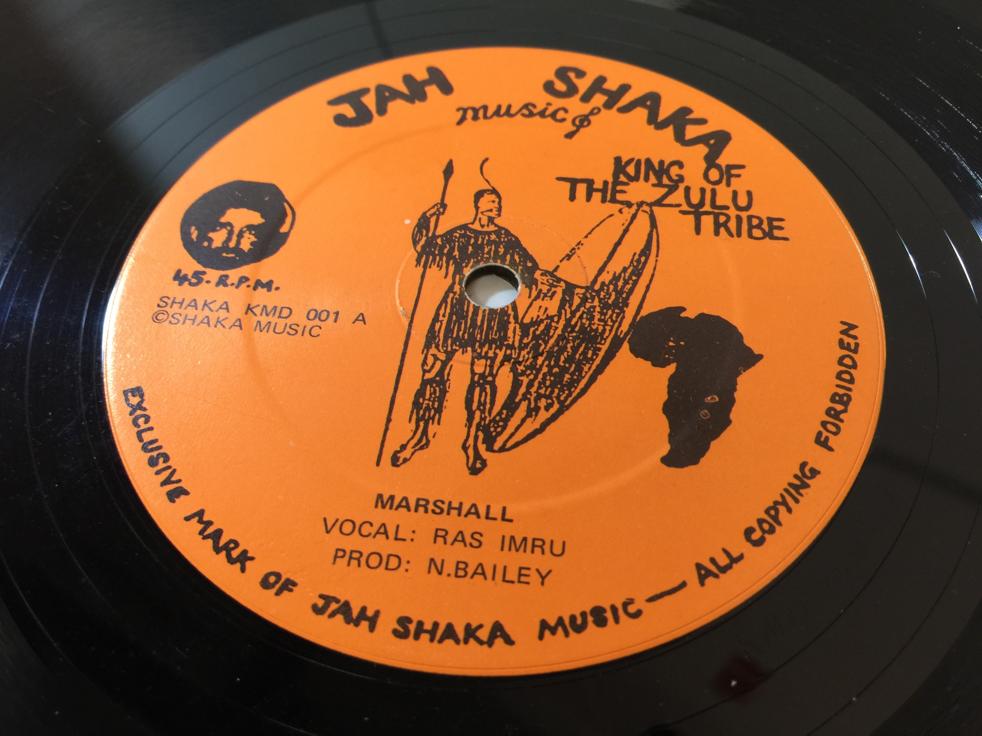 Lot 67 - RAS IMRU - MARSHALL 12" (JAH SHAKA MUSIC