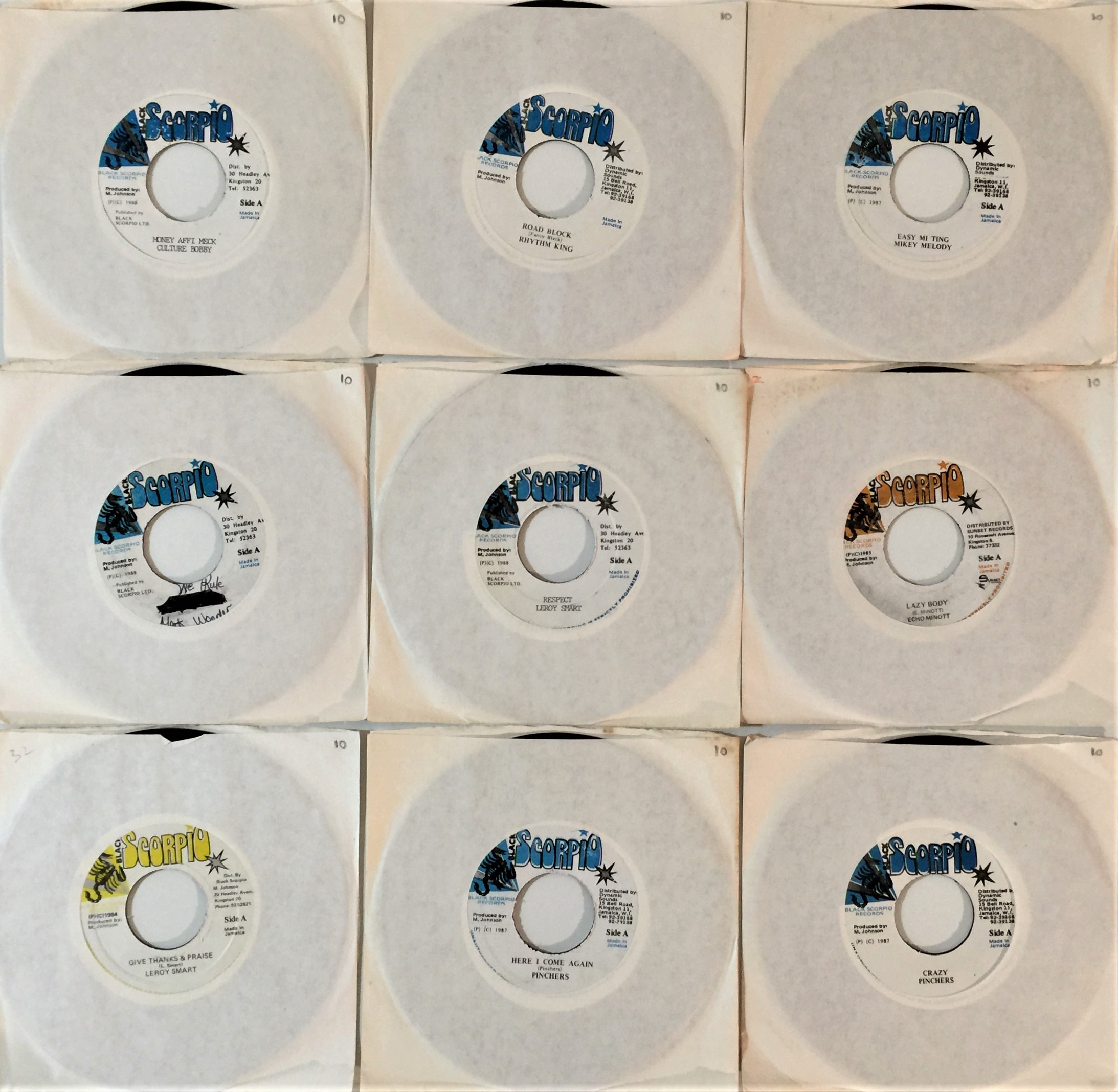 Lot 273 - BLACK SCORPIO LABEL 7'' REGGAE COLLECtiON