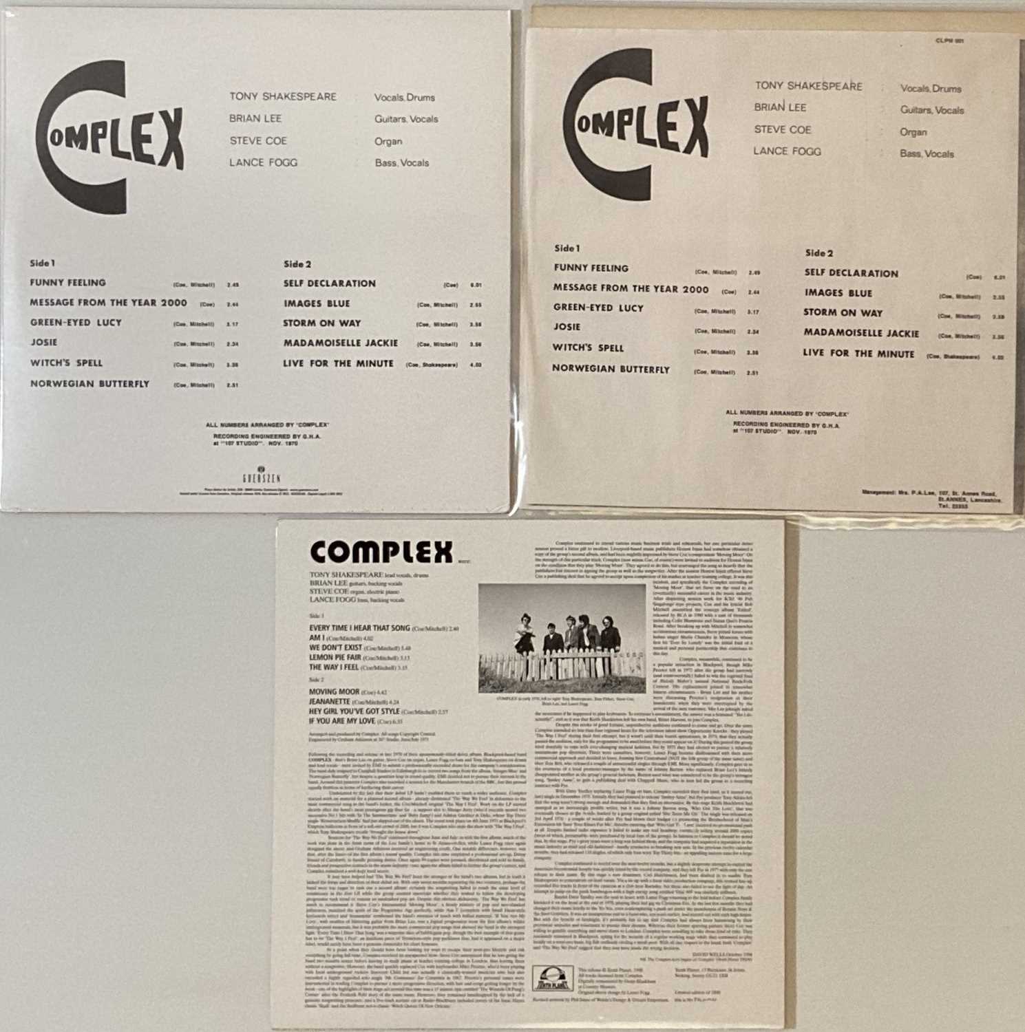 Lot 72 - COMPLEX - COMPLEX LP (ORIGINAL UK