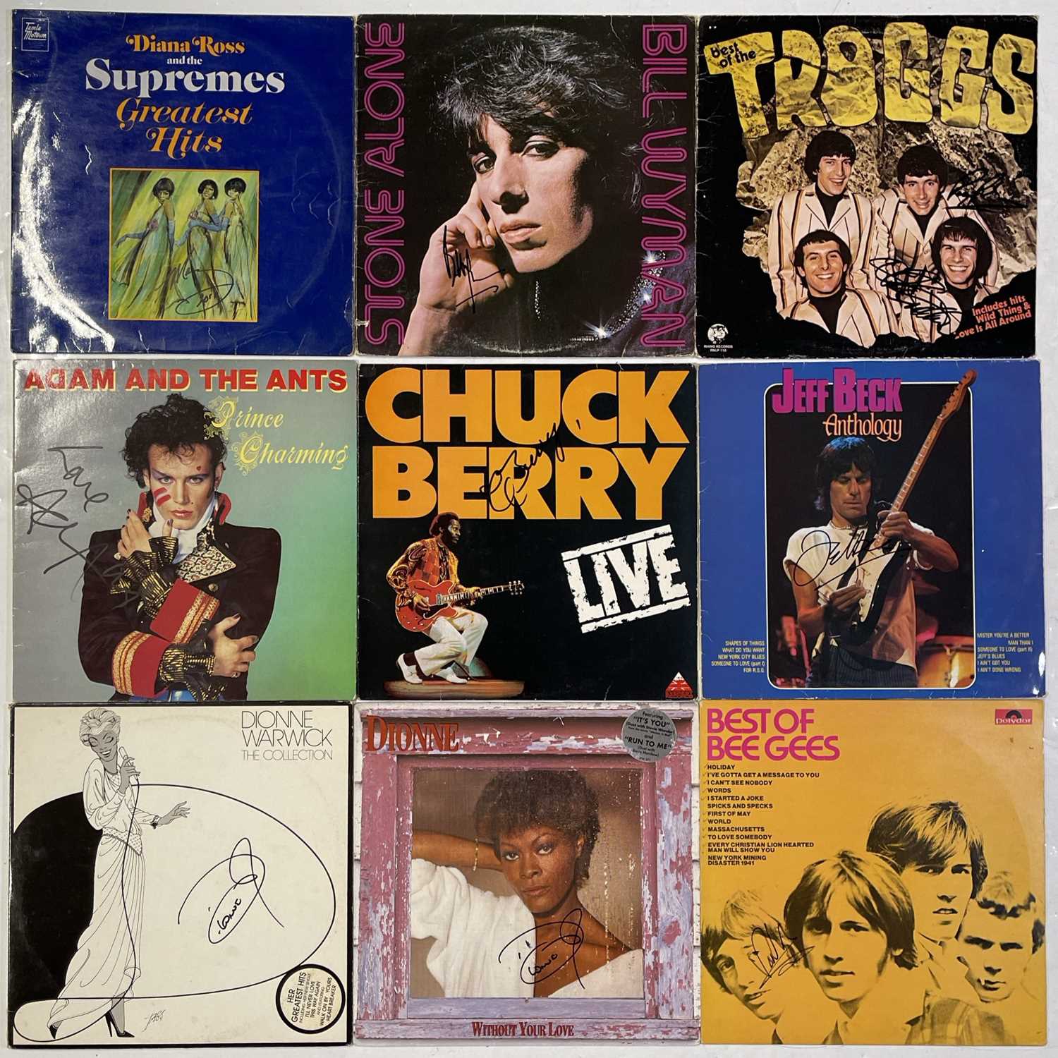 Lot 285 - SIGNED LP COLLECTION INC BEE GEES / ROLLING