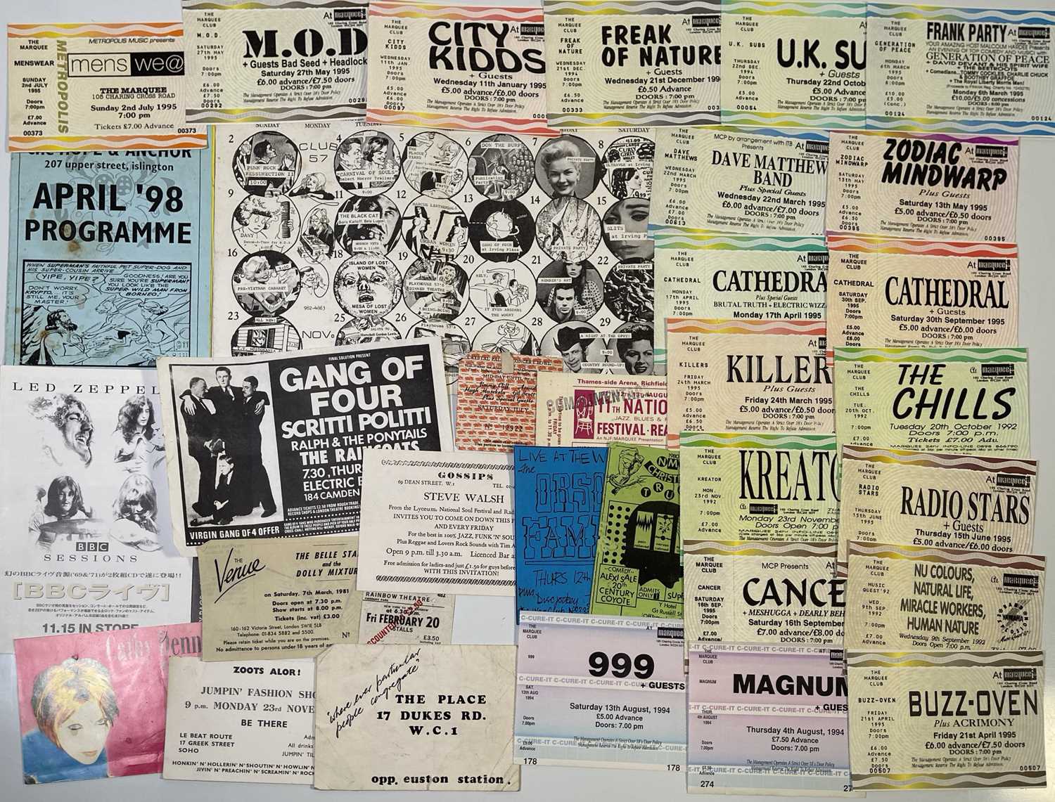 Lot 49 - TICKETS / POSTERS / FLYERS - 1990S BANDS AND