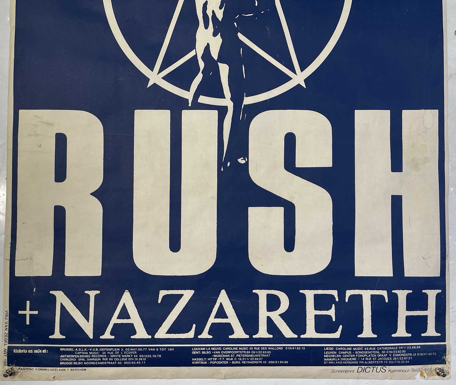 Lot 241 - RUSH - ORIGINAL AND RARE 1983 CONCERT POSTER.