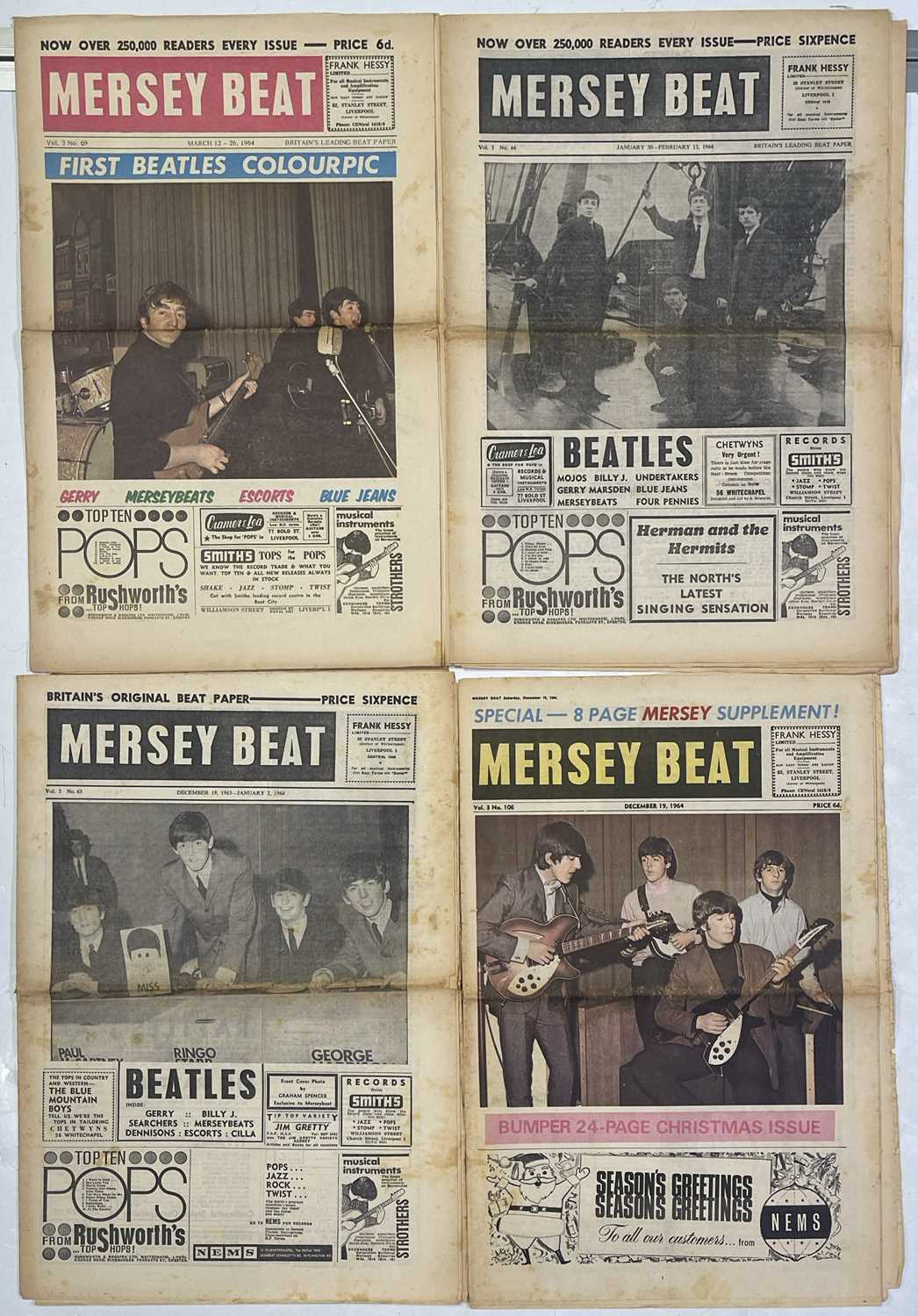 Lot 191 - ORIGINAL ISSUES OF MERSEY BEAT MAGAZINE WITH