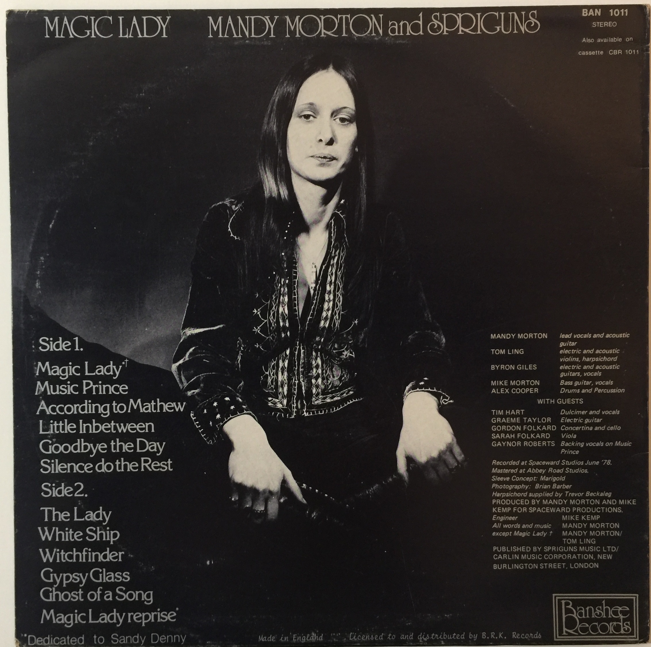 Lot 100 - MANDY MORTON AND SPRIGUNS - MAGIC LADY LP