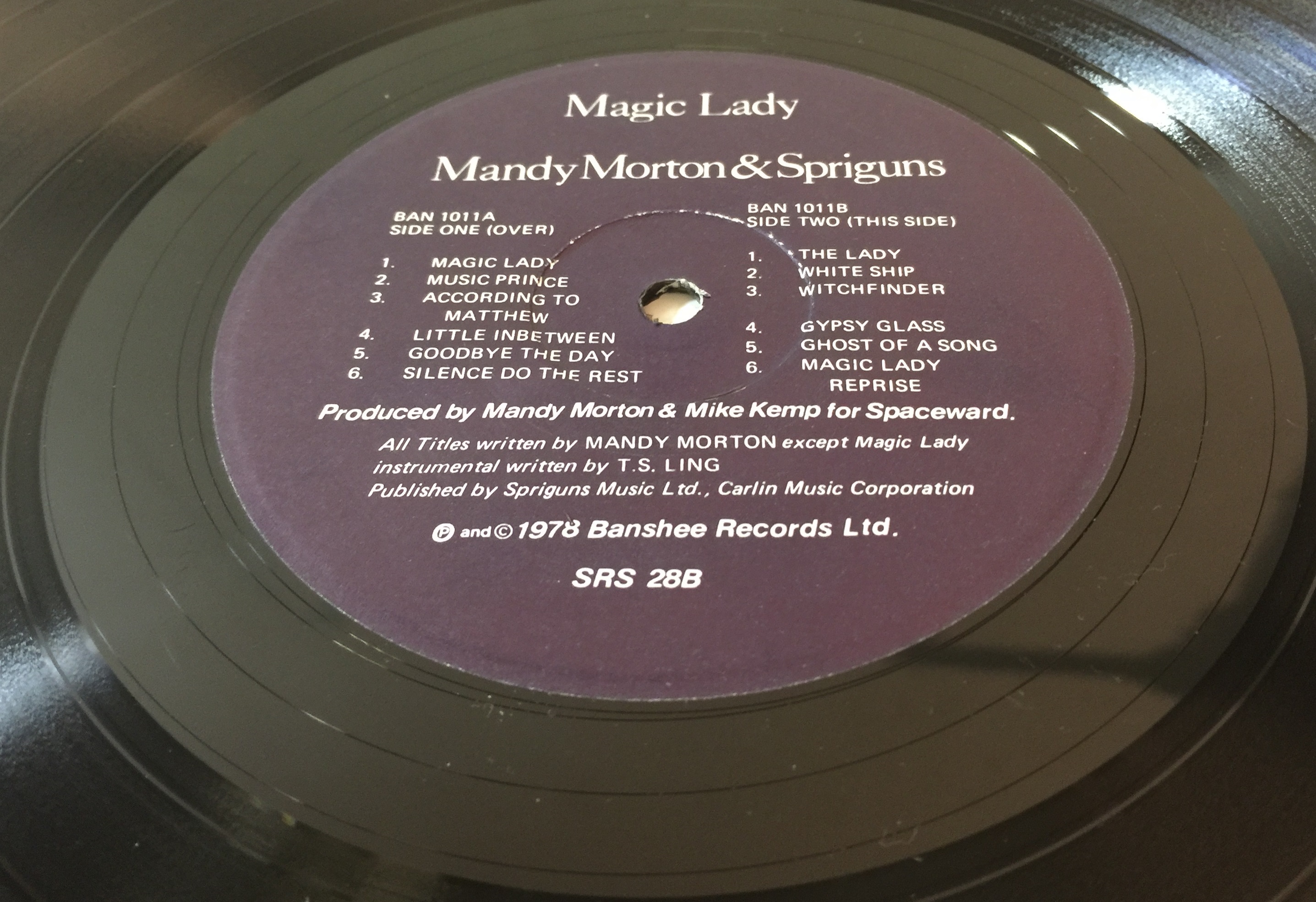 Lot 100 - MANDY MORTON AND SPRIGUNS - MAGIC LADY LP
