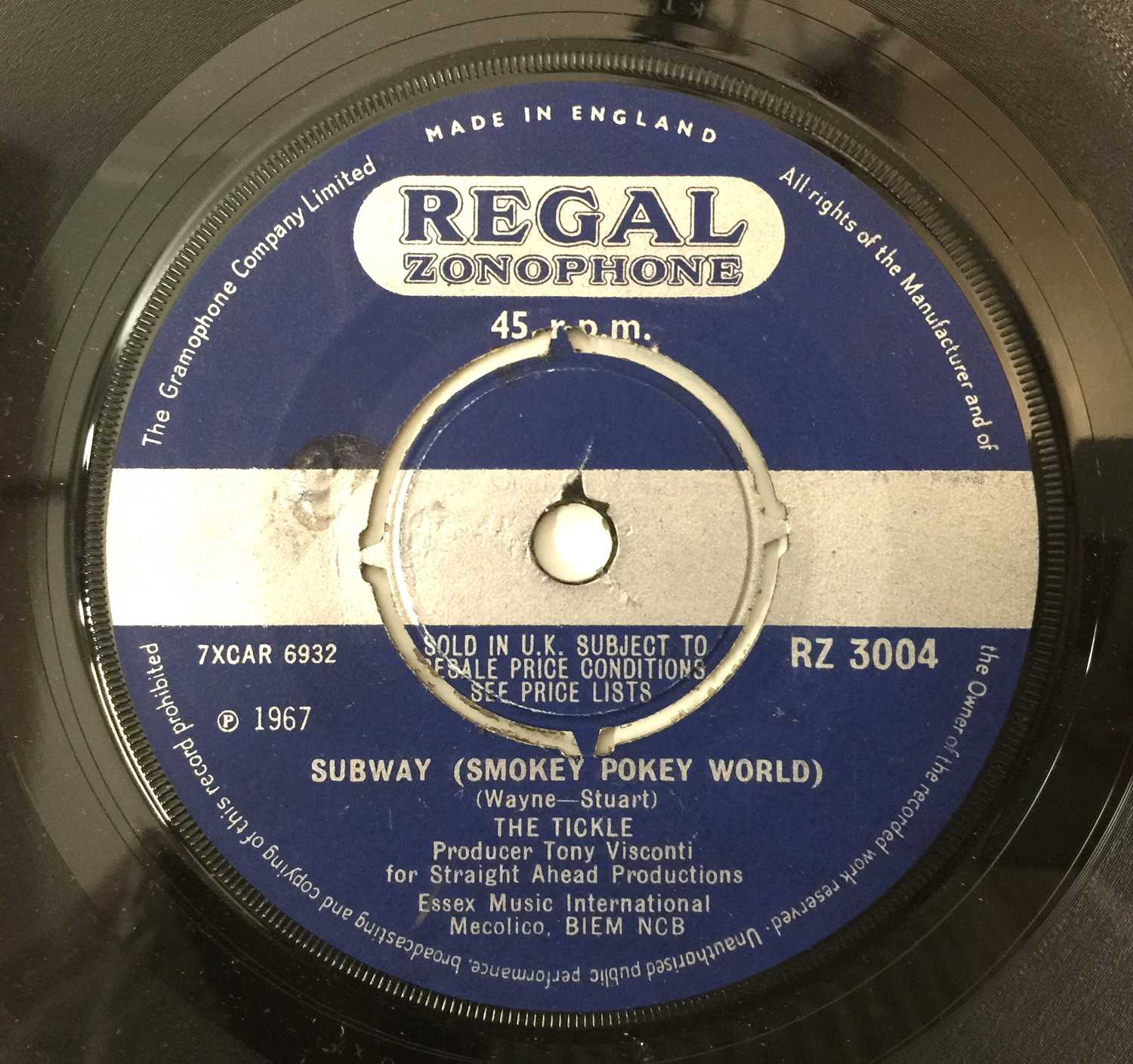 Lot 267 - THE TICKLE - SUBWAY (SMOKEY POKEY WORLD) 7"