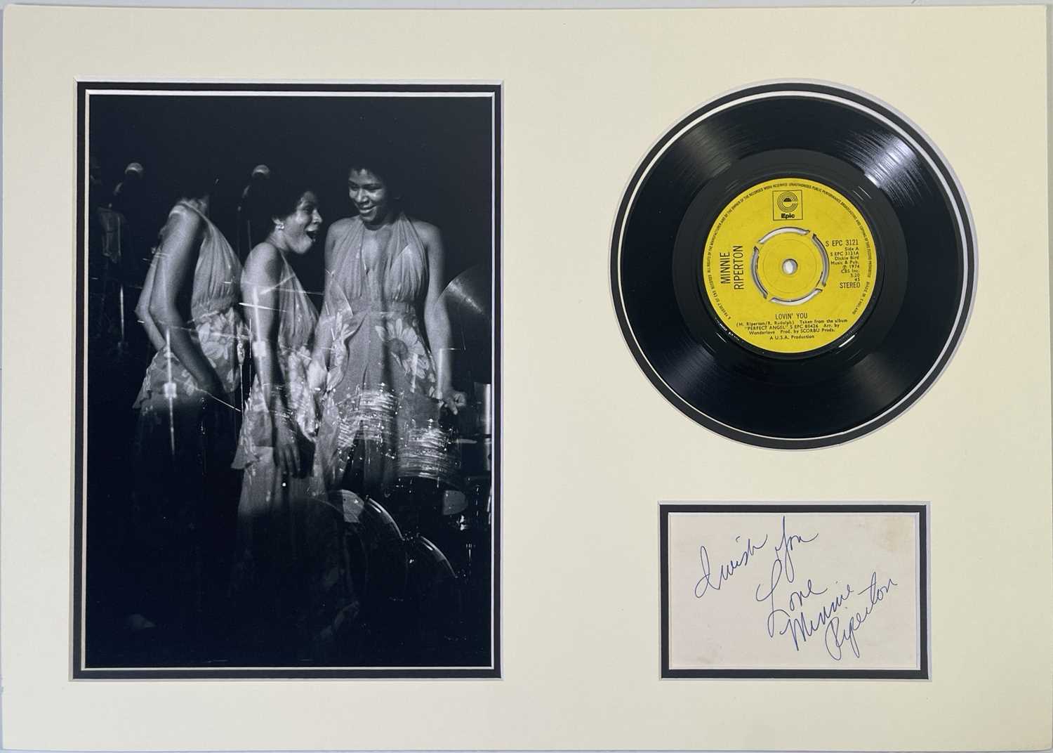 Lot 311 - MINNIE RIPERTON - SIGNED PAGE.